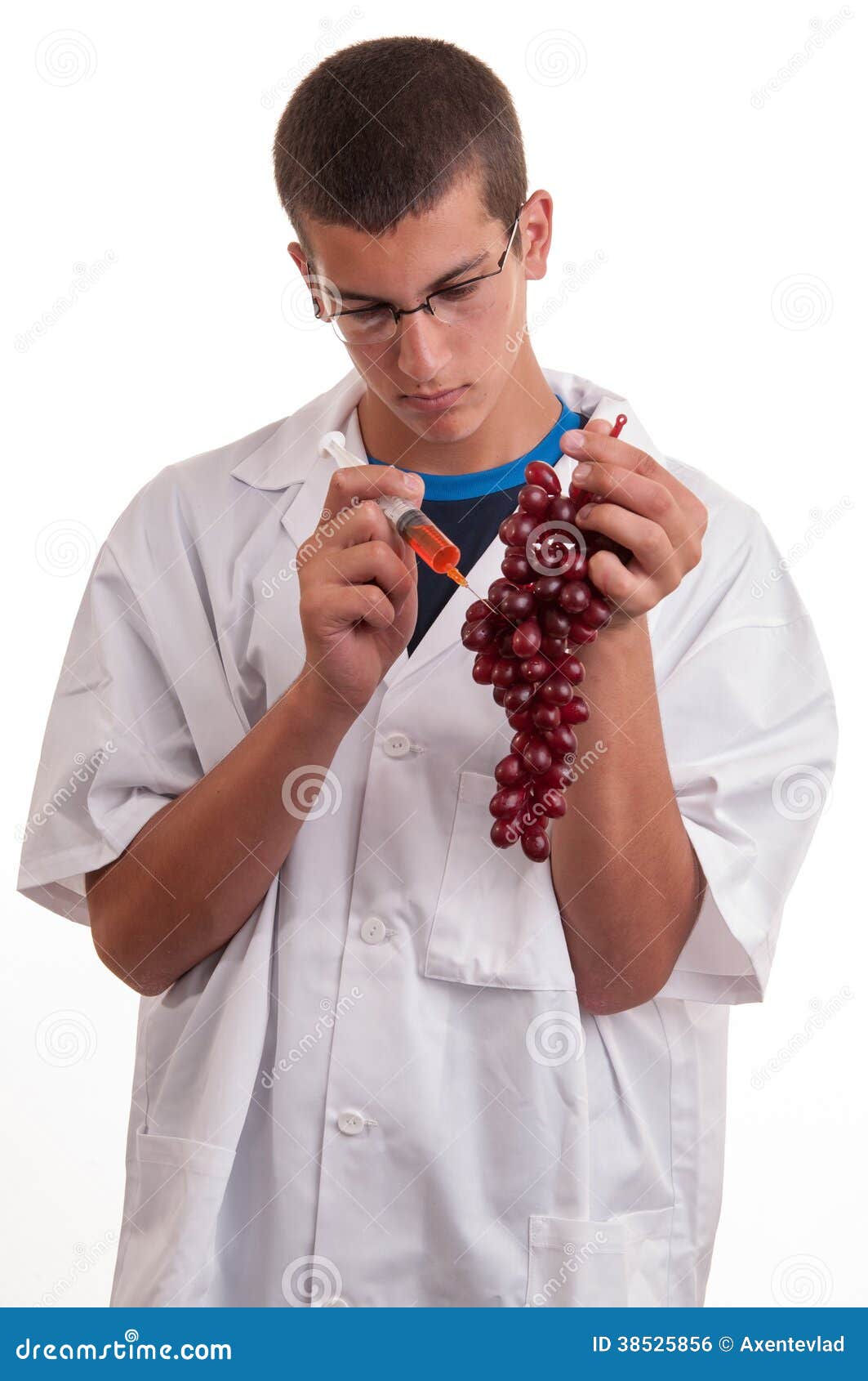 Experiment with Grapes Fruits in Laboratory Stock Photo - Image of ...
