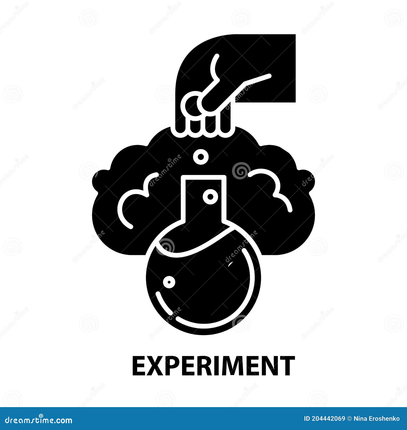 Experiment Icon, Black Vector Sign with Editable Strokes, Concept ...