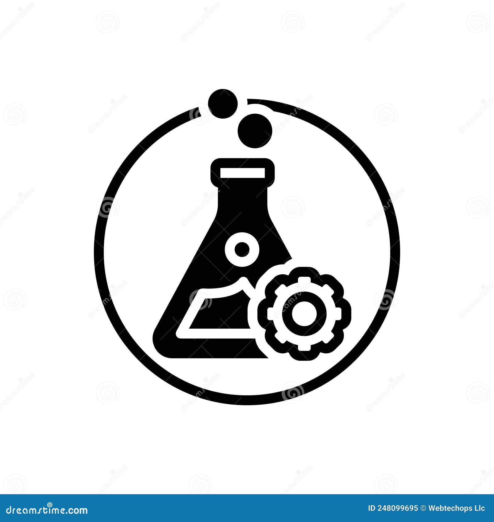 Black Solid Icon for Experiment, Test and Trial Stock Vector ...