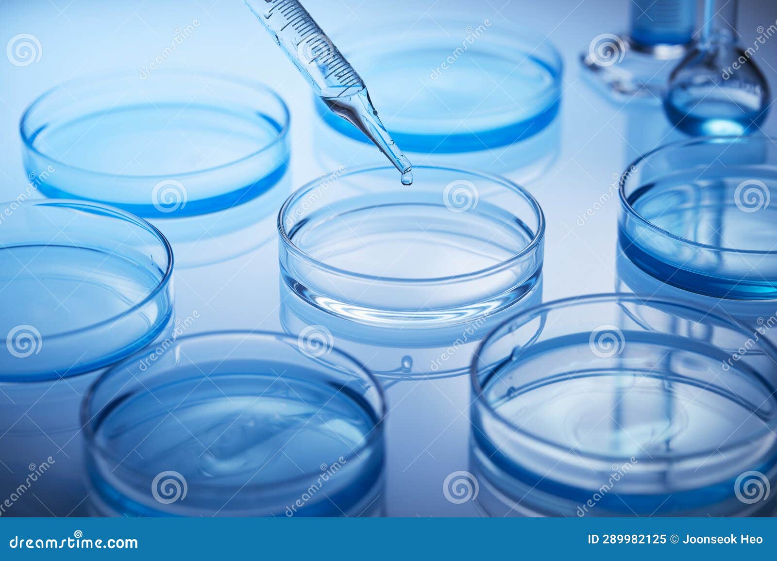 Science Laboratory with Beaker and Dropper Stock Image - Image of ...