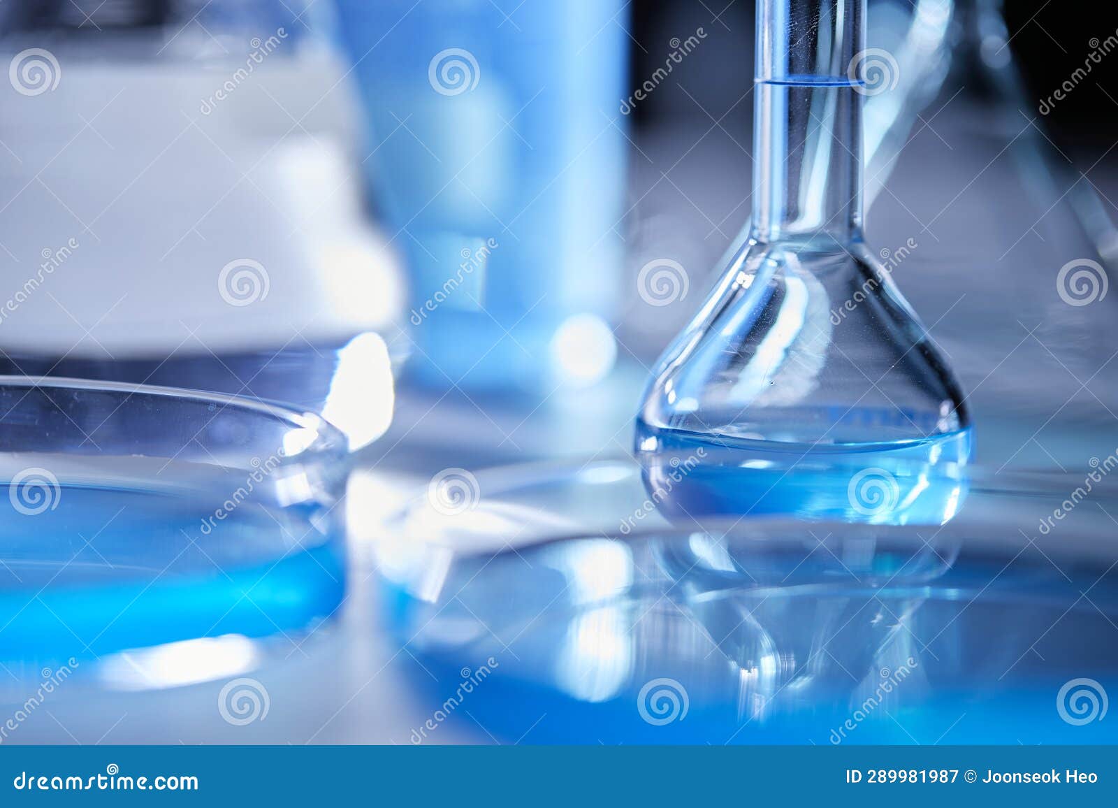 Science Laboratory with Beaker and Dropper Stock Image - Image of ...