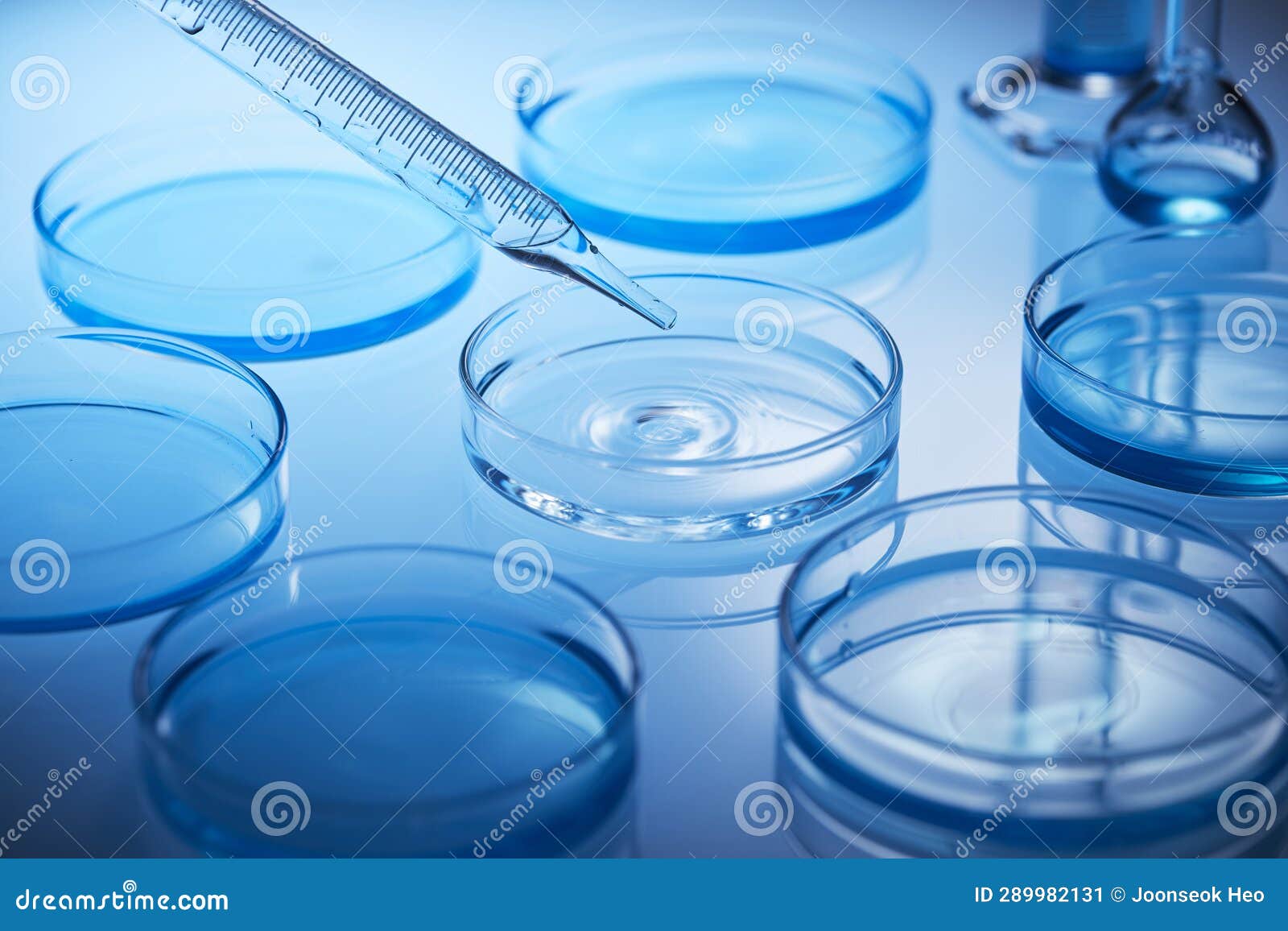 Science Laboratory with Beaker and Dropper Stock Image - Image of ...