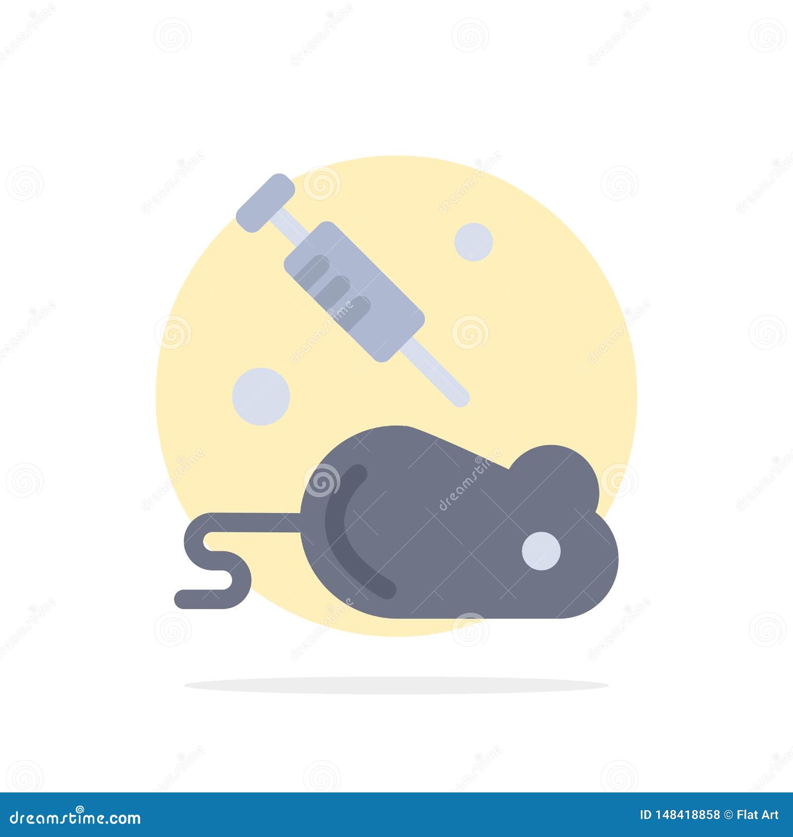 Experiment, Laboratory, Mouse, Science Abstract Circle Background Flat ...