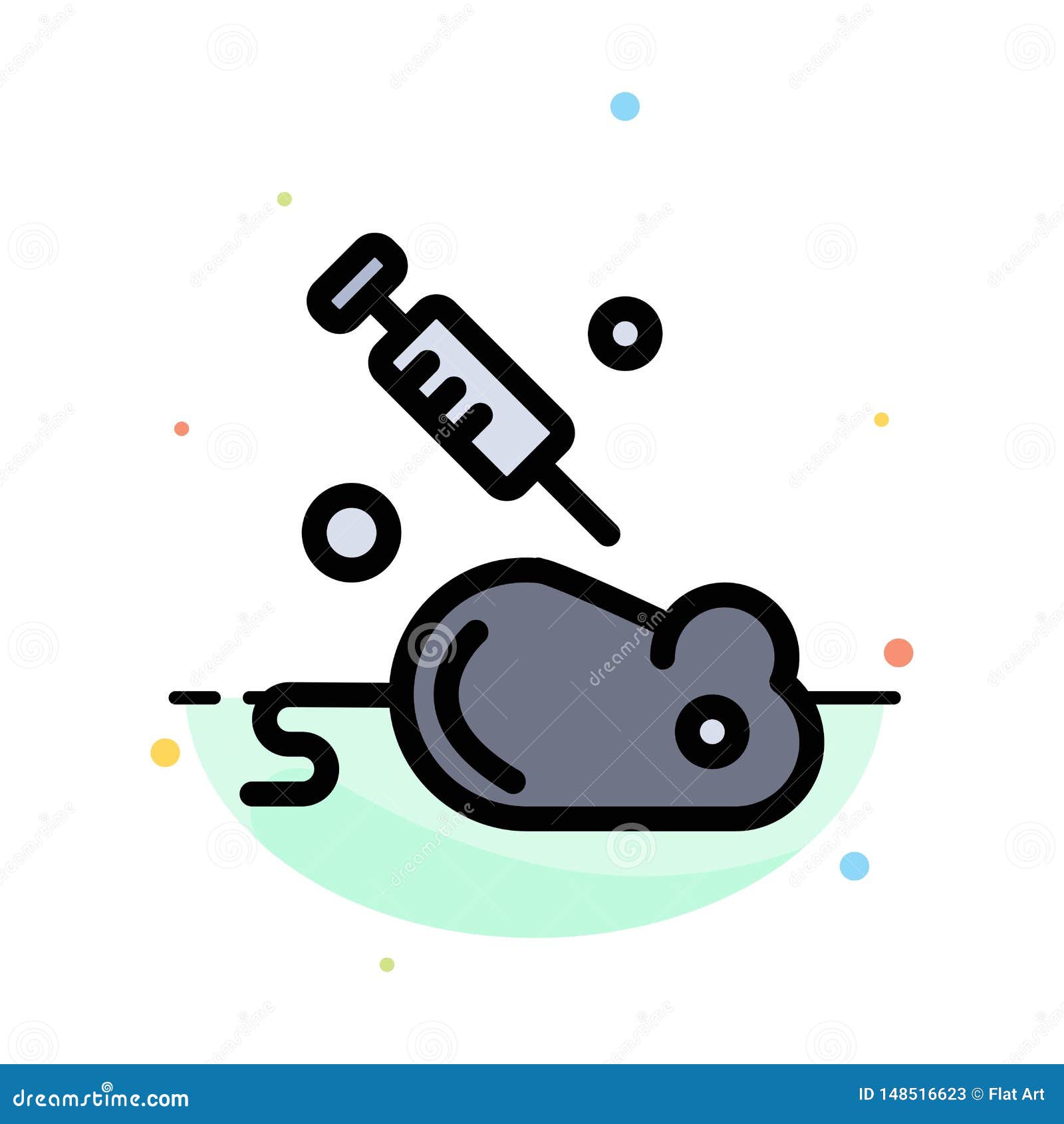 Experiment, Laboratory, Mouse, Science Abstract Flat Color Icon ...