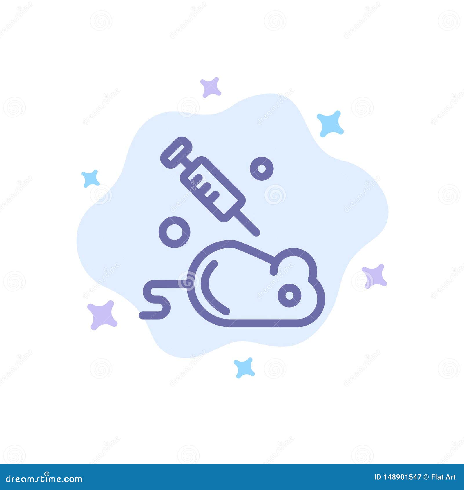 Experiment, Laboratory, Mouse, Science Blue Icon on Abstract Cloud ...