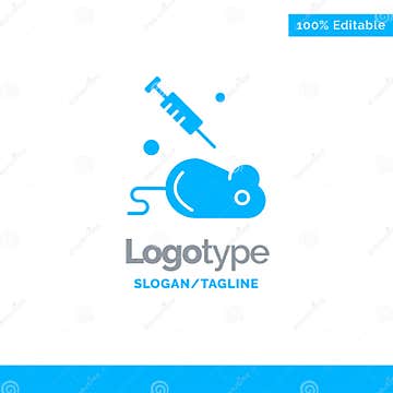 Experiment, Laboratory, Mouse, Science Blue Solid Logo Template. Place ...
