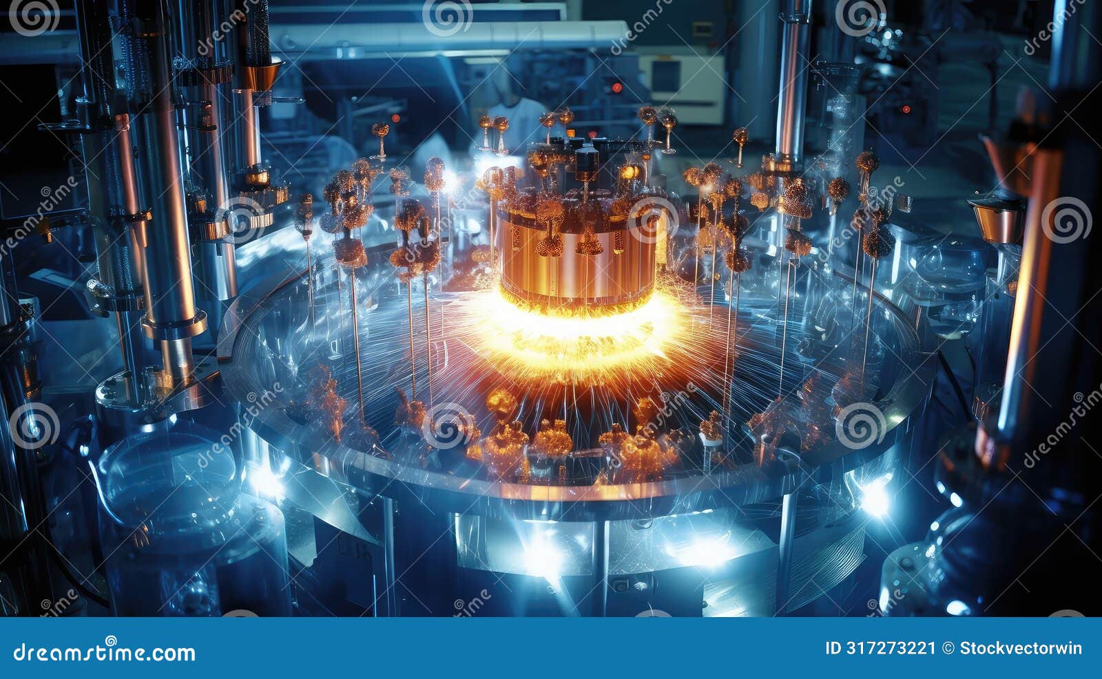 Experiment nuclear atom stock illustration. Illustration of experiment ...