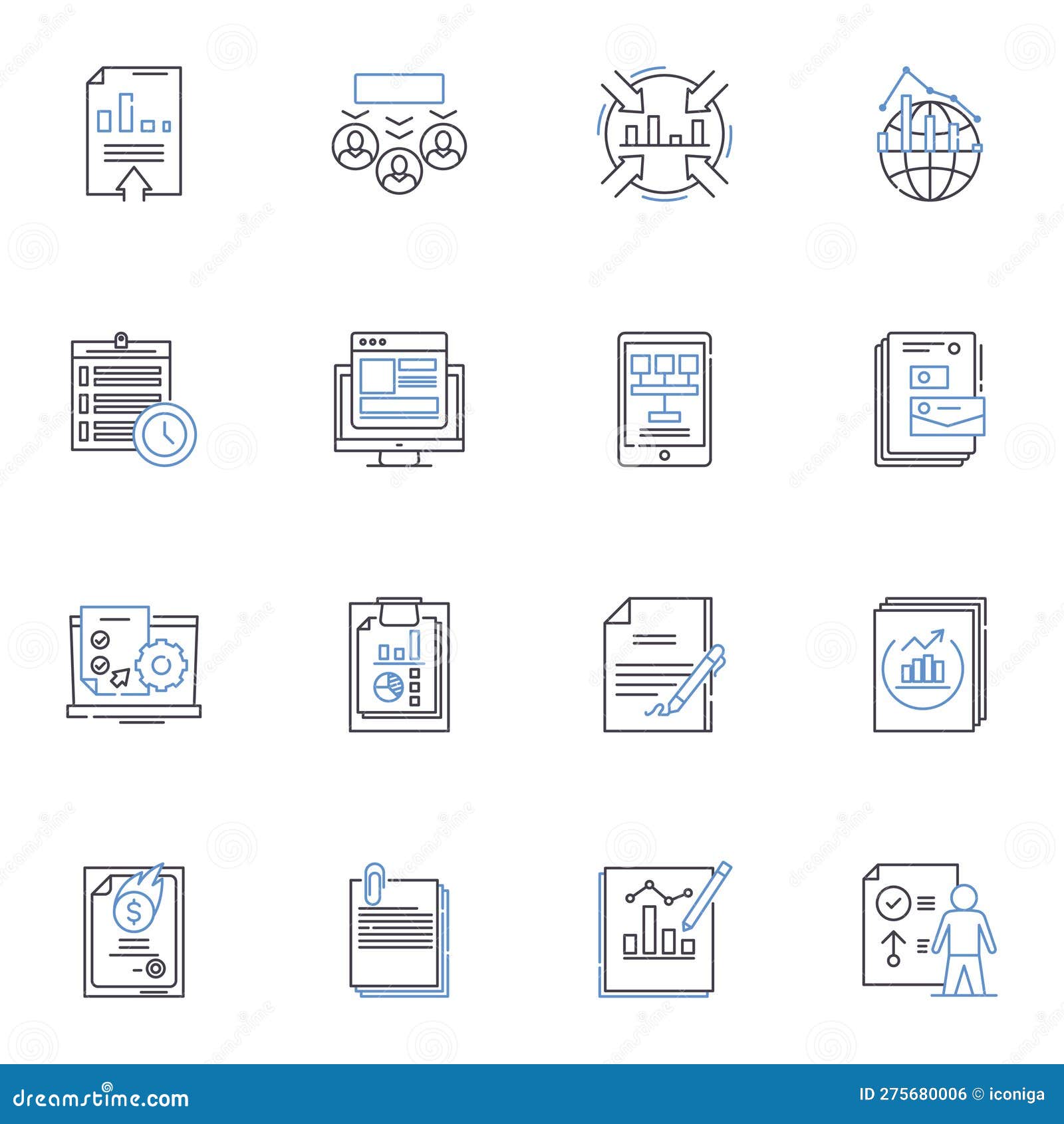 Experiment Line Icons Collection. Research, Hypothesis, Variables ...