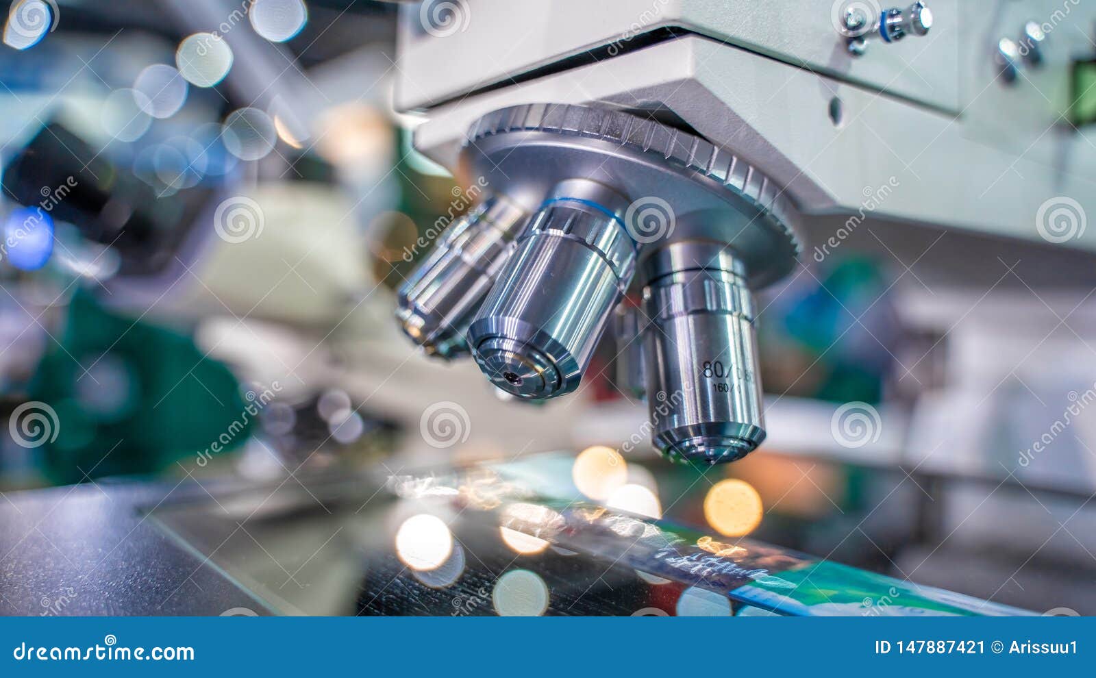 Digital Camera Microscope in Science Laboratory Stock Image - Image of ...