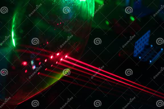 Experiment with Red Laser in Optics Lab Stock Image - Image of photon ...