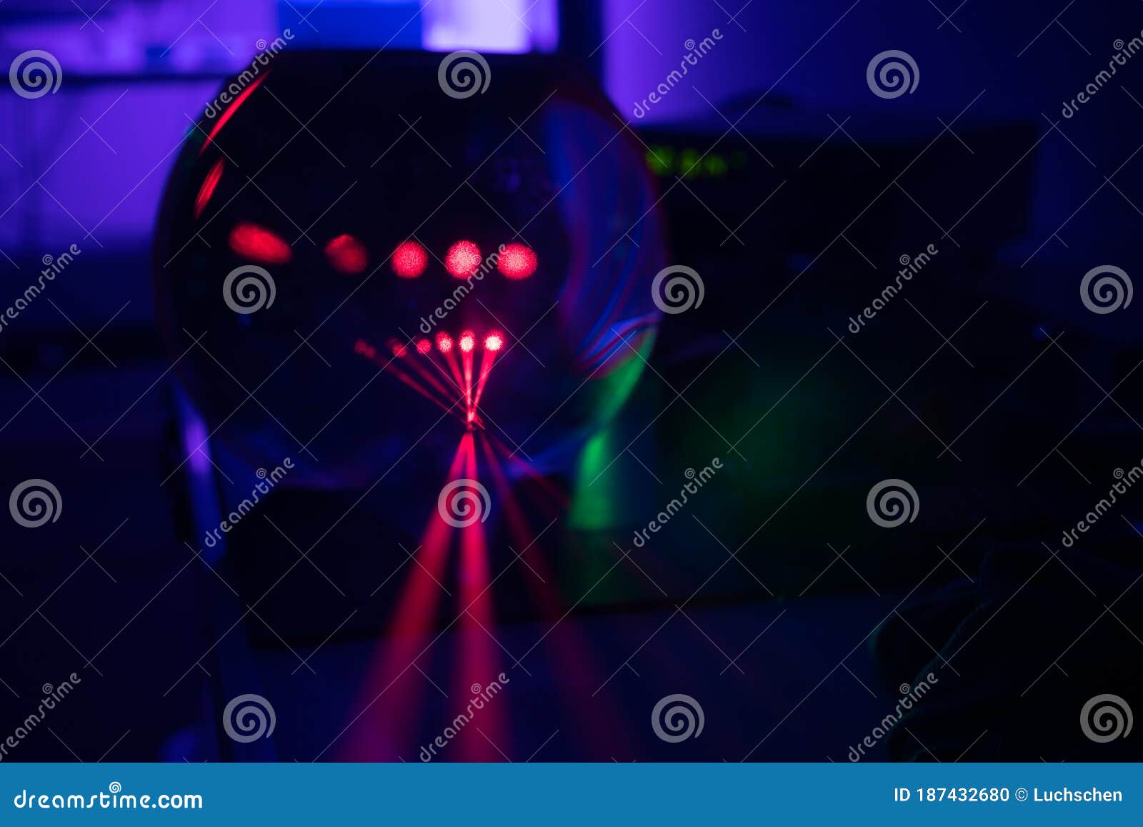 Experiment with Red Laser in Optics Lab Stock Photo - Image of ...