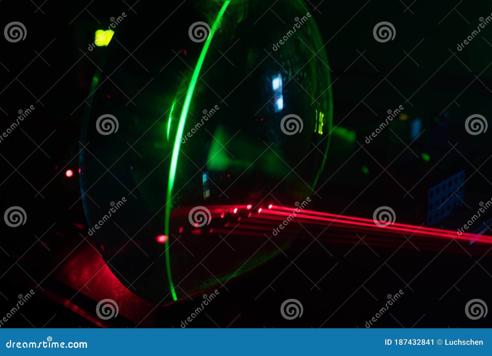 Experiment with Red Laser in Optics Lab Stock Image - Image of physics ...