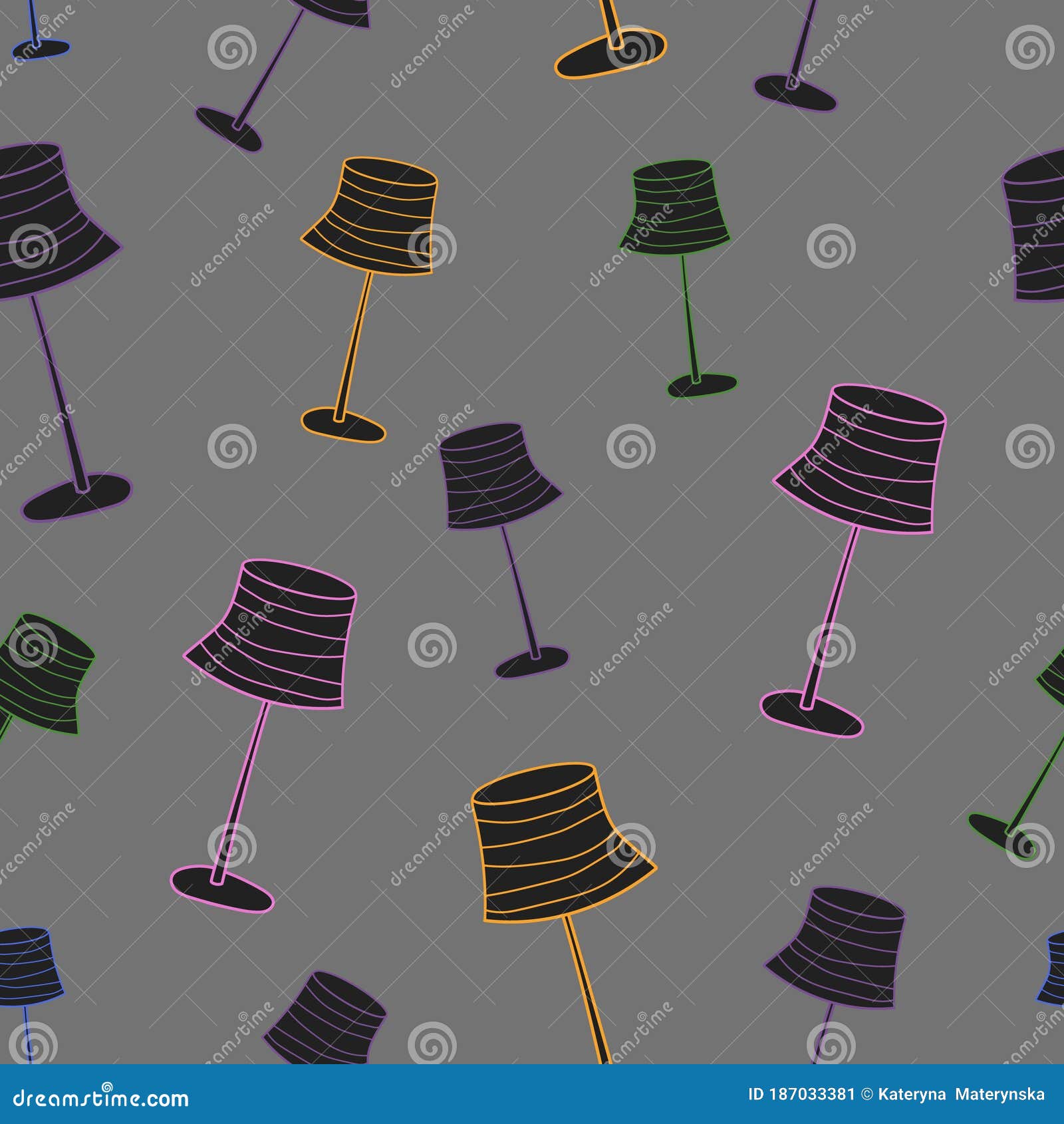 Experiment Sign, Idea Symbol, Sciense Seamless Pattern. Lampe Raphic ...