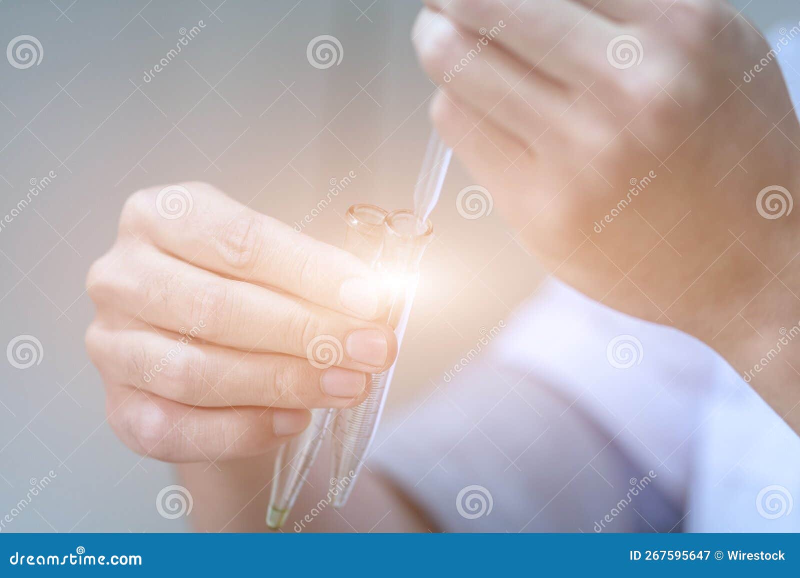 Experiment with a Test Tube in a Laboratory Stock Image - Image of ...