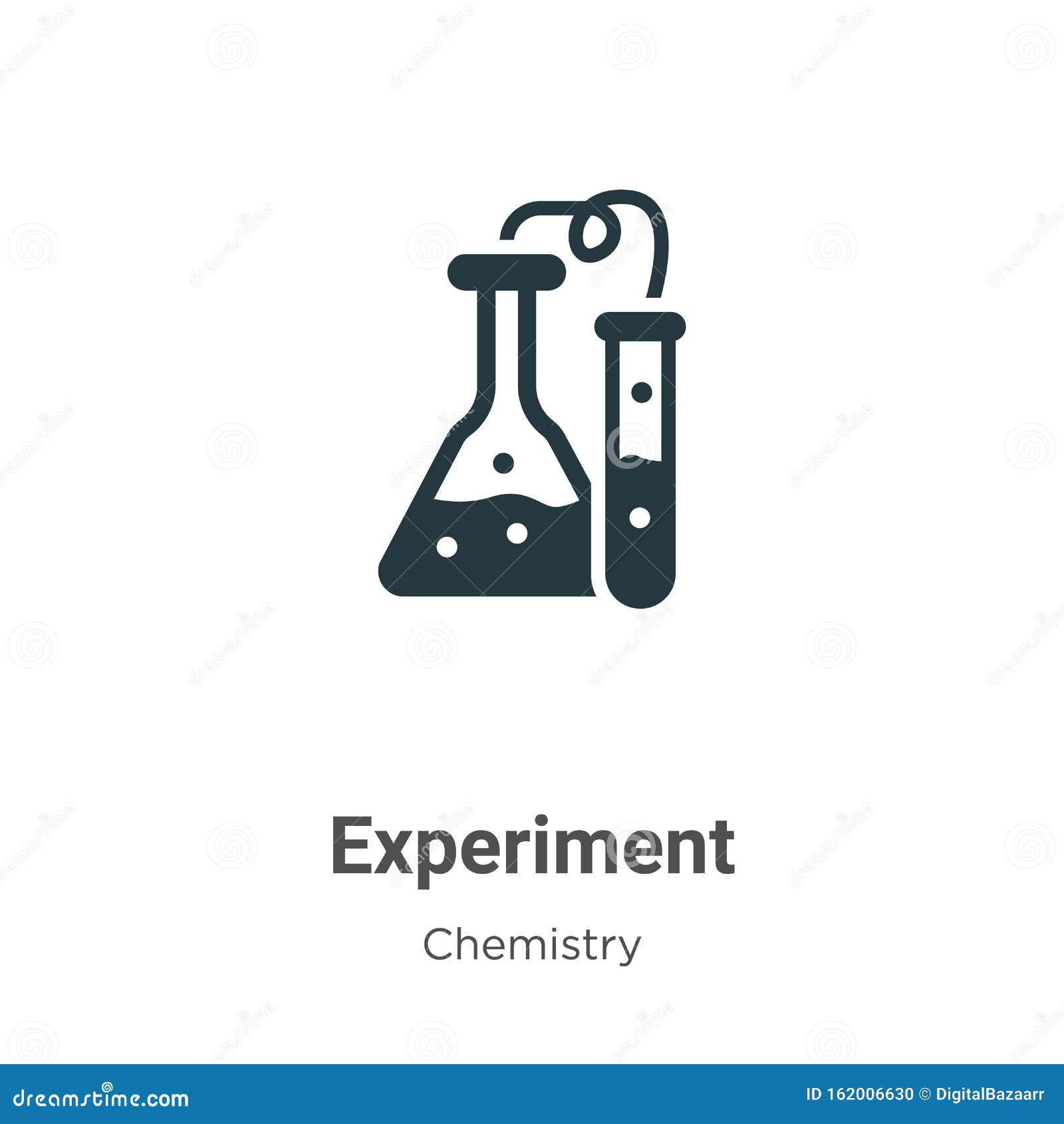 Experiment Vector Icon on White Background. Flat Vector Experiment Icon ...
