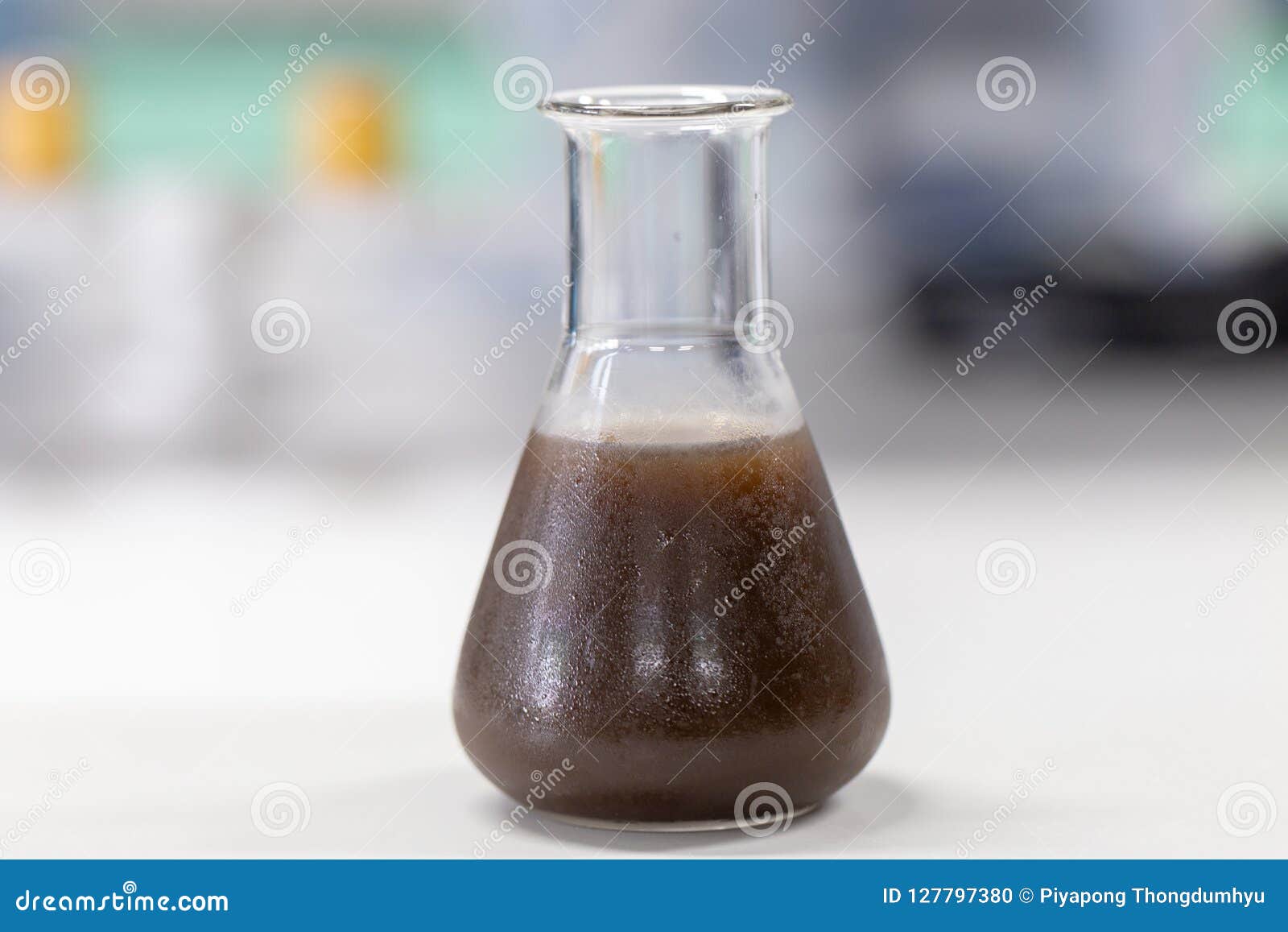 Experiment of Waste Fermentation in Laboratories. Stock Photo - Image ...