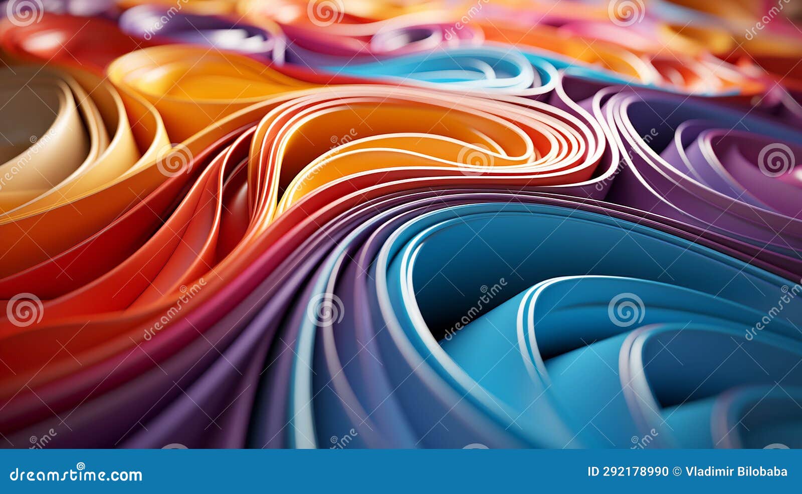 Experimental Abstract 3D Models Creating Optical Illusions, Bright ...