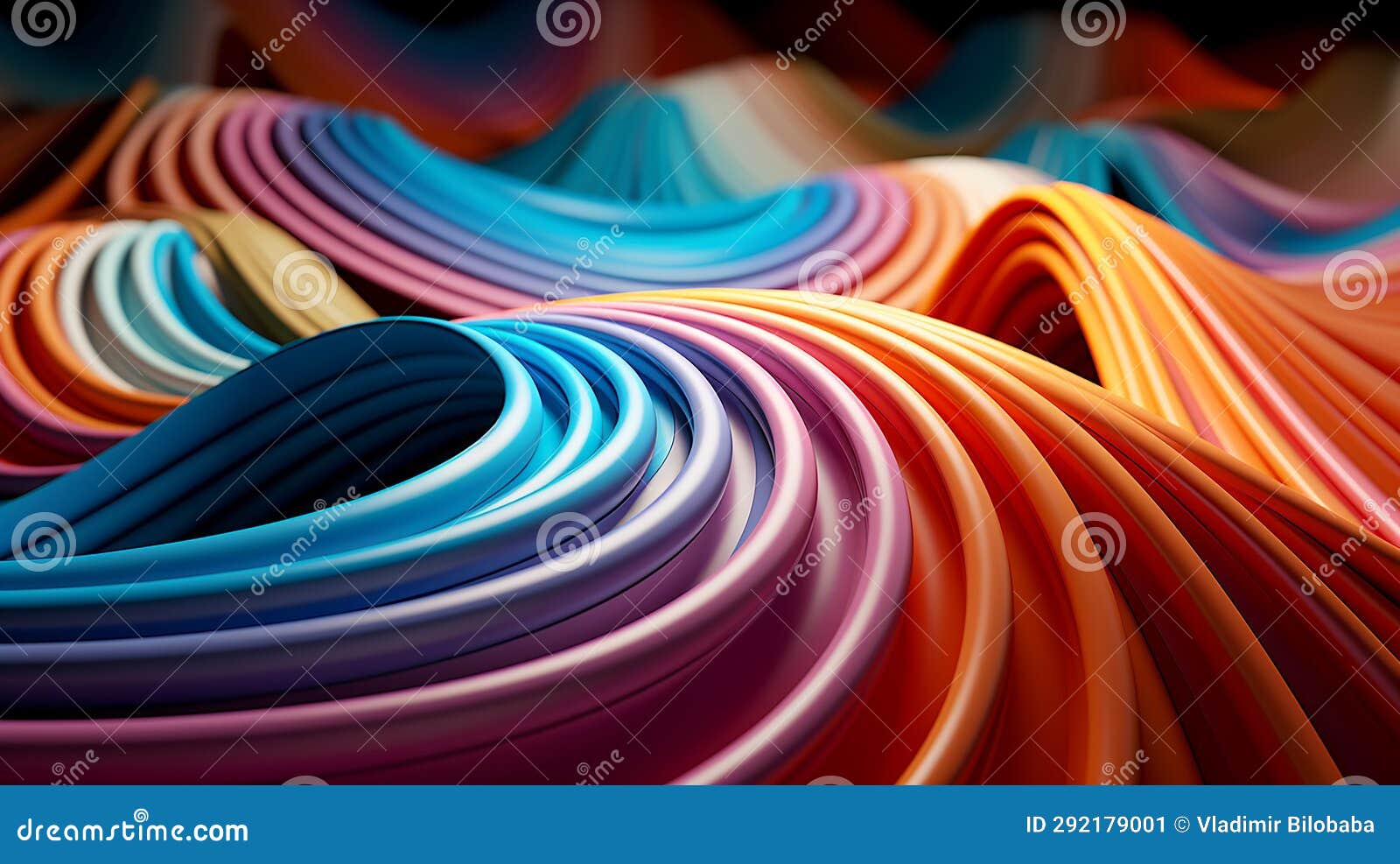 Experimental Abstract 3D Models Creating Optical Illusions, Bright ...