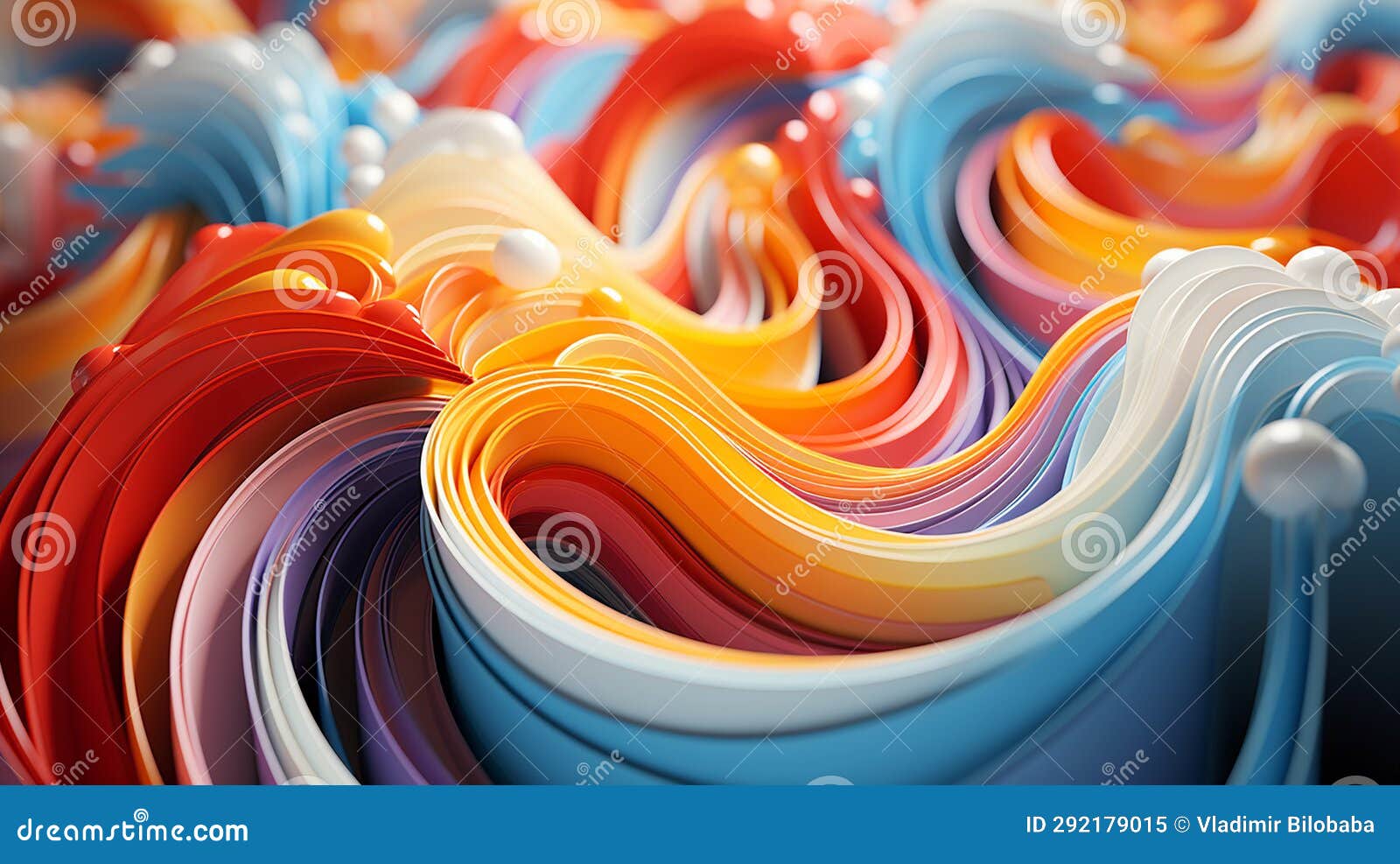 Experimental Abstract 3D Models Creating Optical Illusions, Bright ...