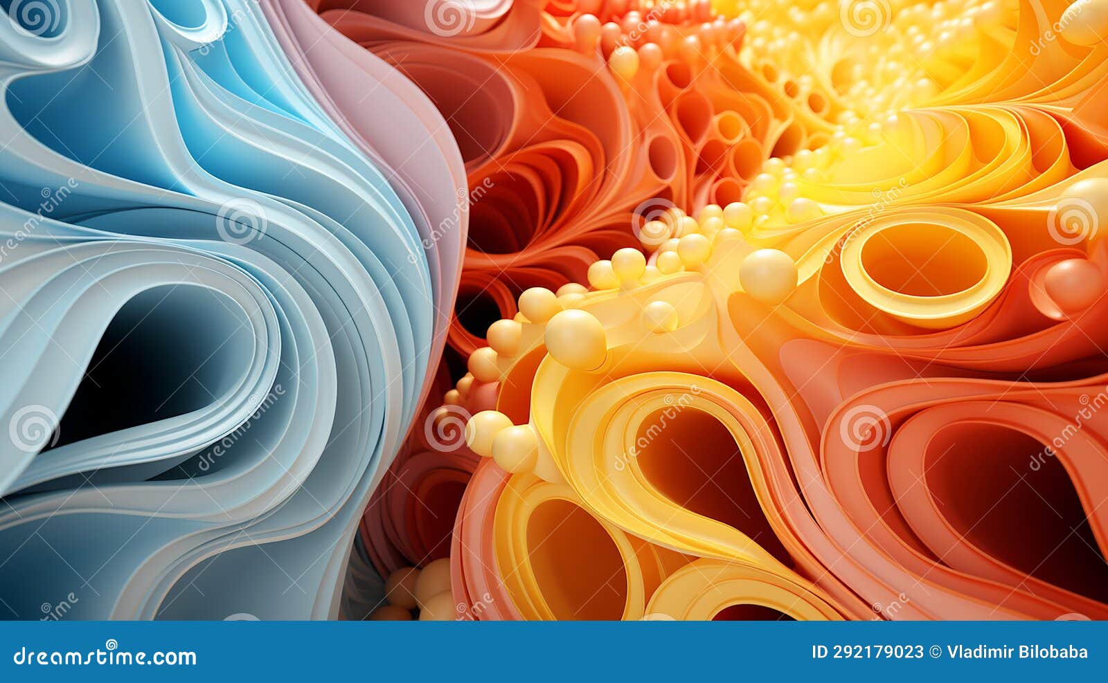 Experimental Abstract 3D Models Creating Optical Illusions, Bright ...