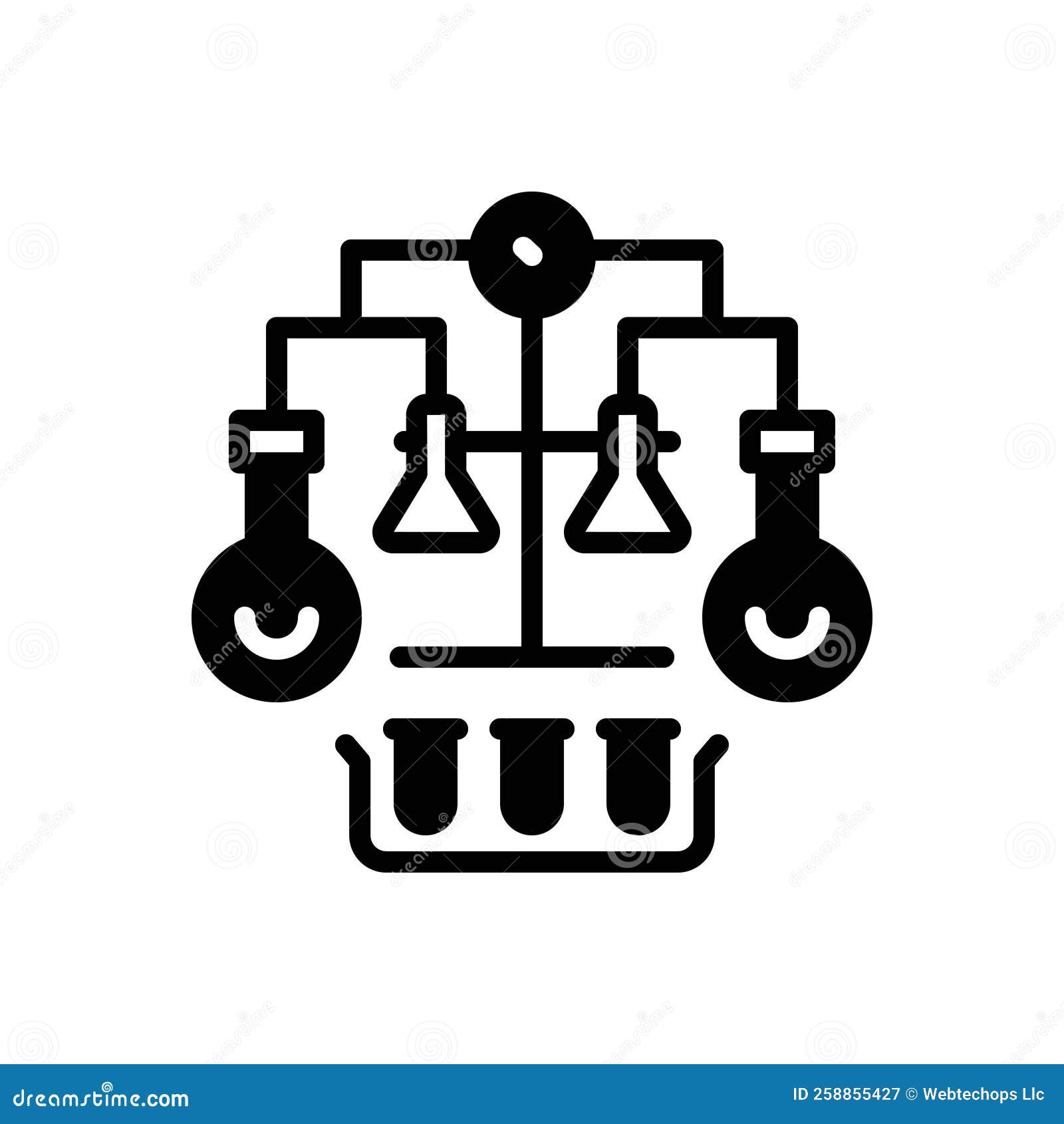 Black Solid Icon for Experimental, Exploratory and Beaker Stock Vector ...