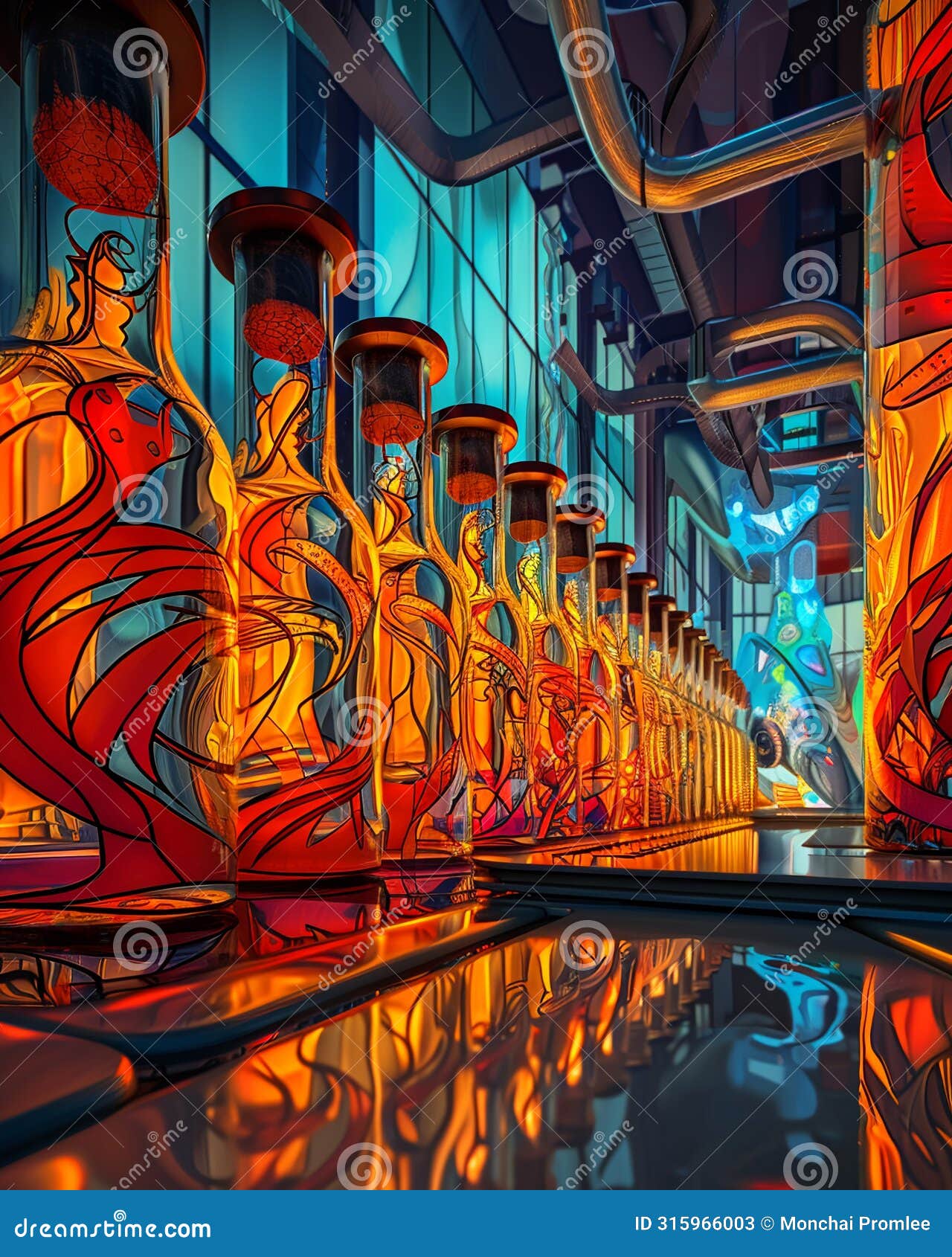 Experimental Lab with Shark DNA Samples and Venom Vials, Sci-fi Theme ...