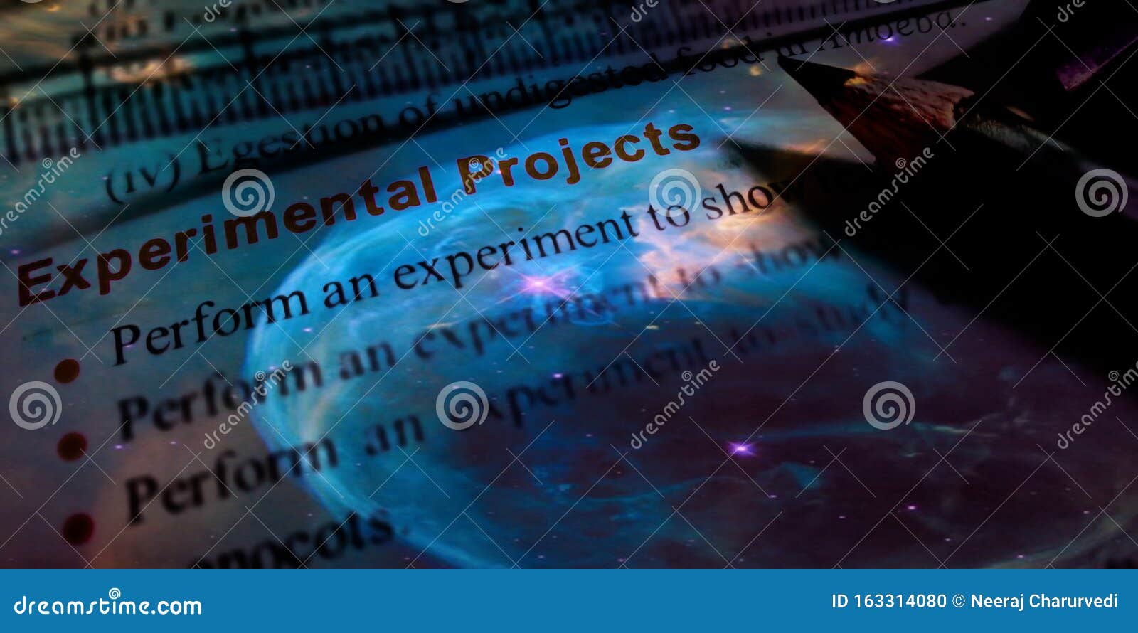 Experimental Project Text Presenting with Galaxy Background ...