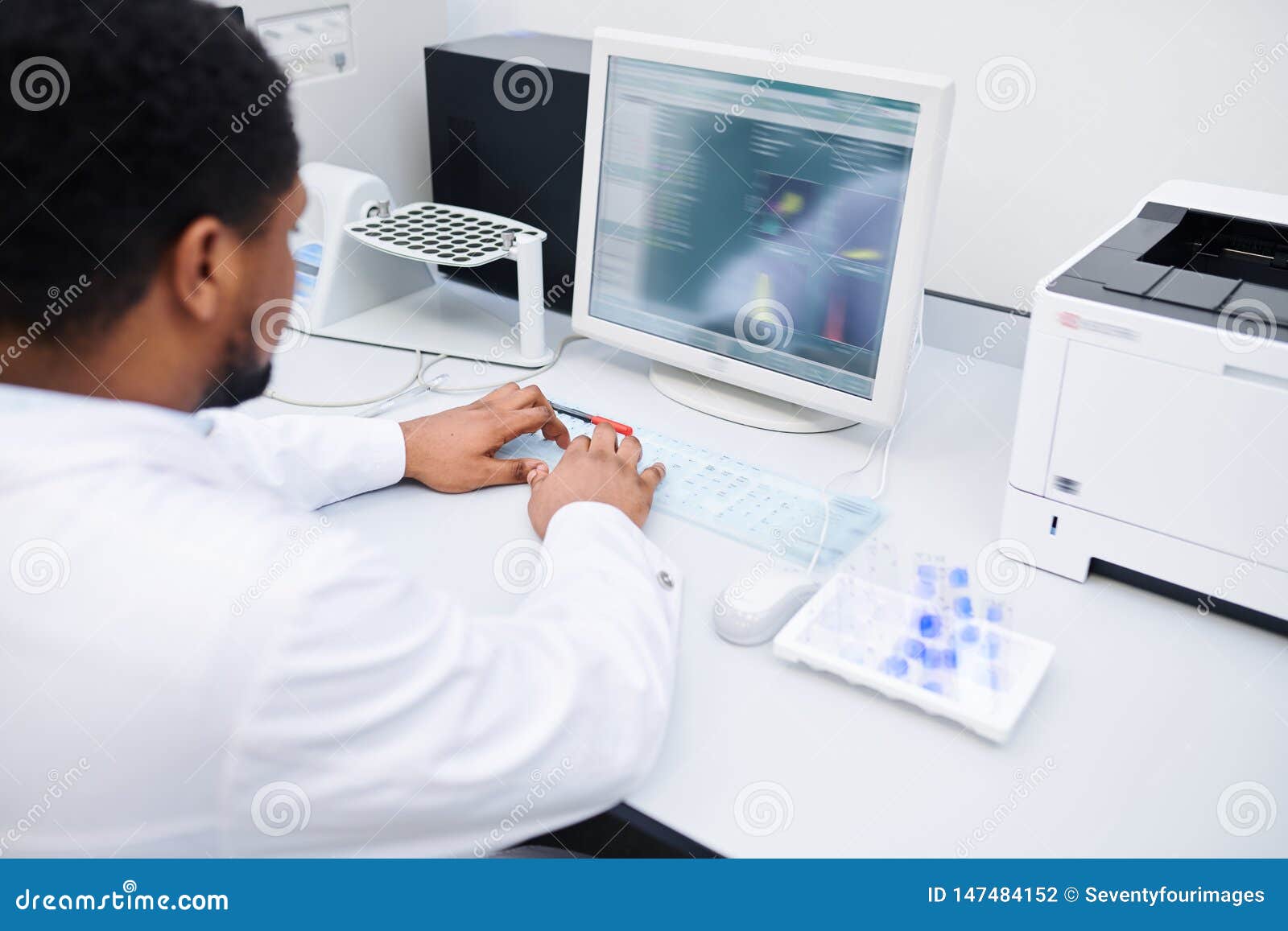 Experimental Scientist Recording Data Stock Photo - Image of sample ...