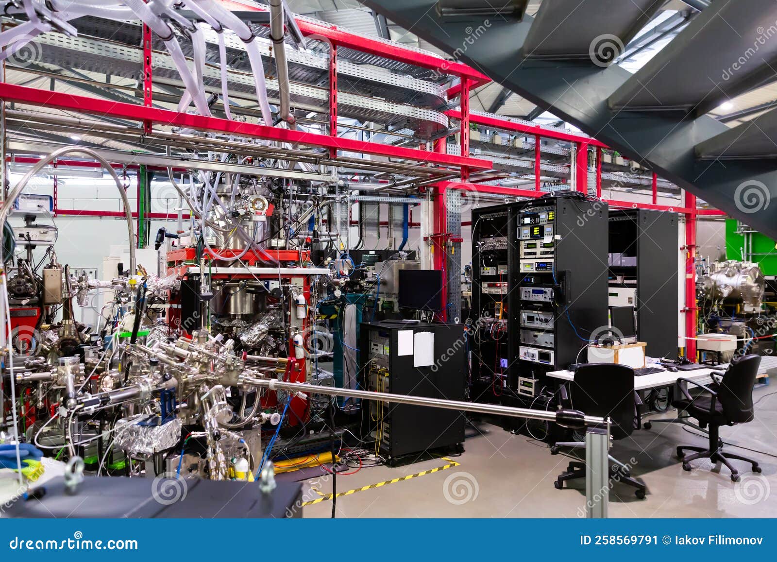 Experimental Stations in Laboratory Stock Image - Image of tunnel ...