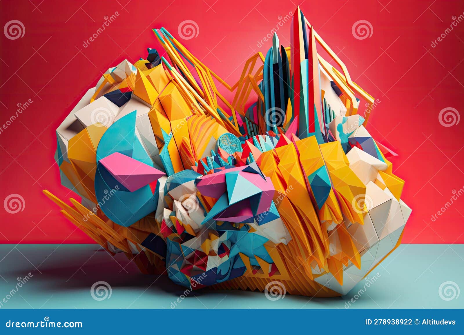 Experimental Typographic Project with 3d Shapes, Geometric Patterns ...