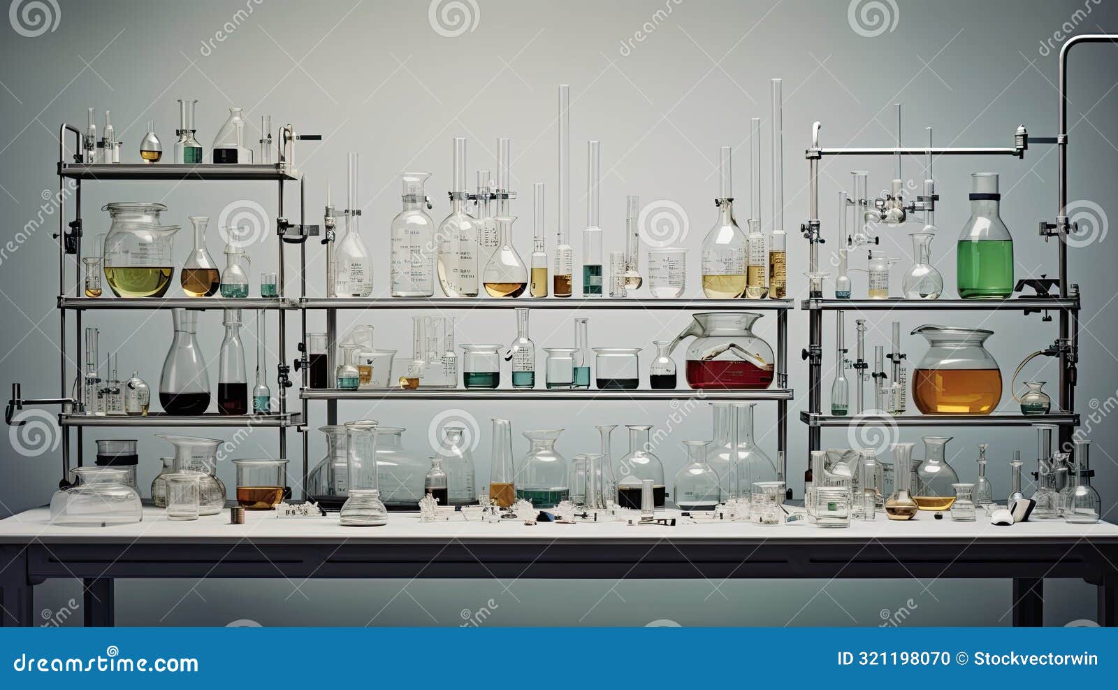 Experimentation Grey Background Science Stock Illustration ...