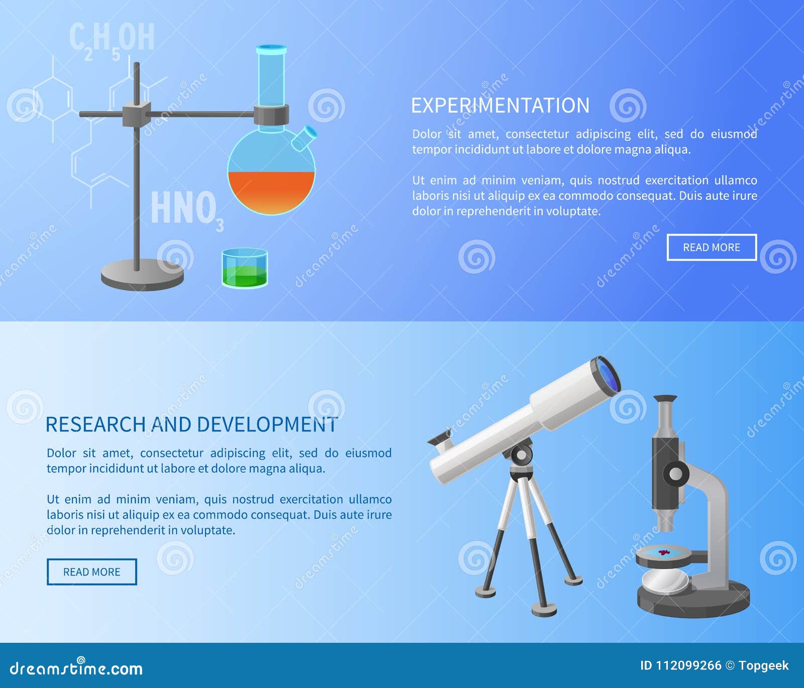 Experimentation Research and Development Web Stock Vector ...