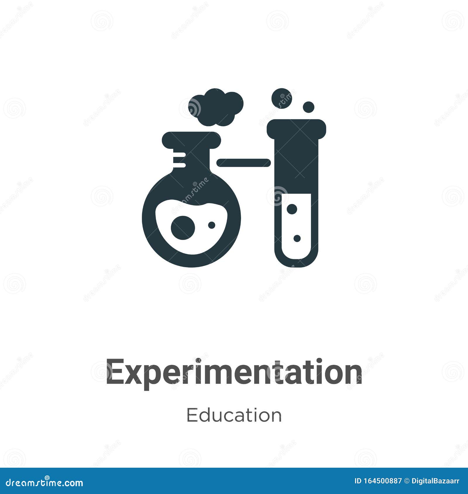 Experimentation Vector Icon on White Background. Flat Vector ...