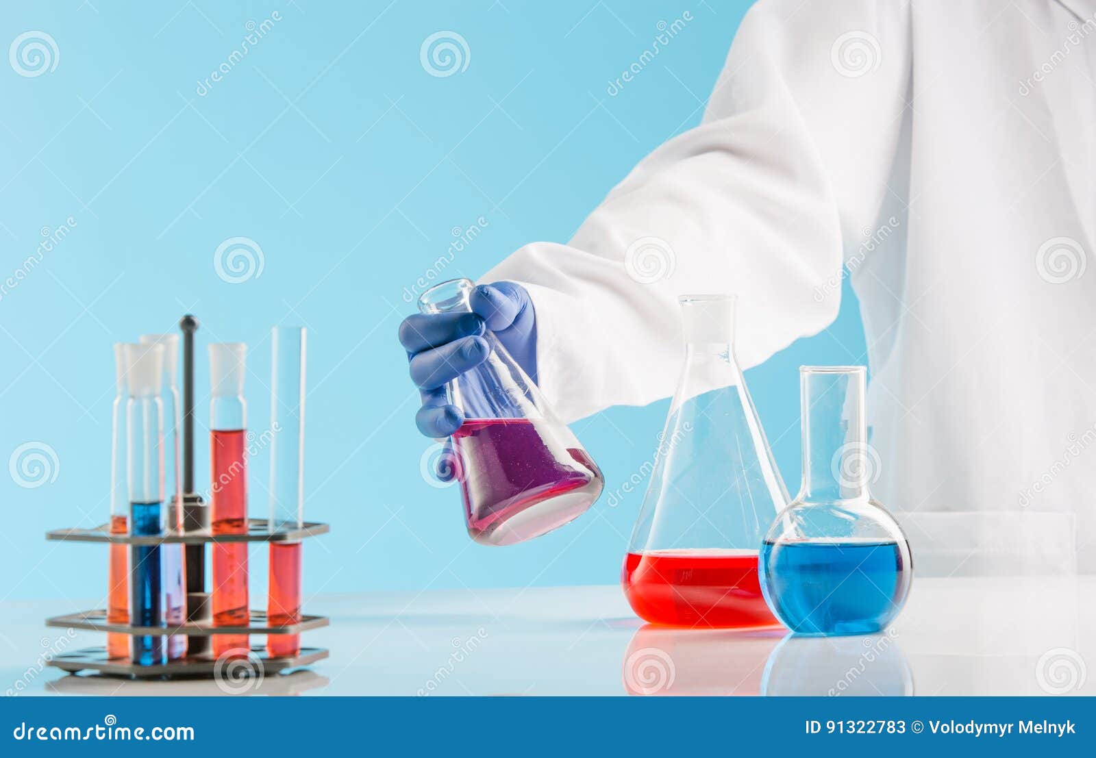 Experiments in a Chemistry Lab. Conducting an Experiment in the ...
