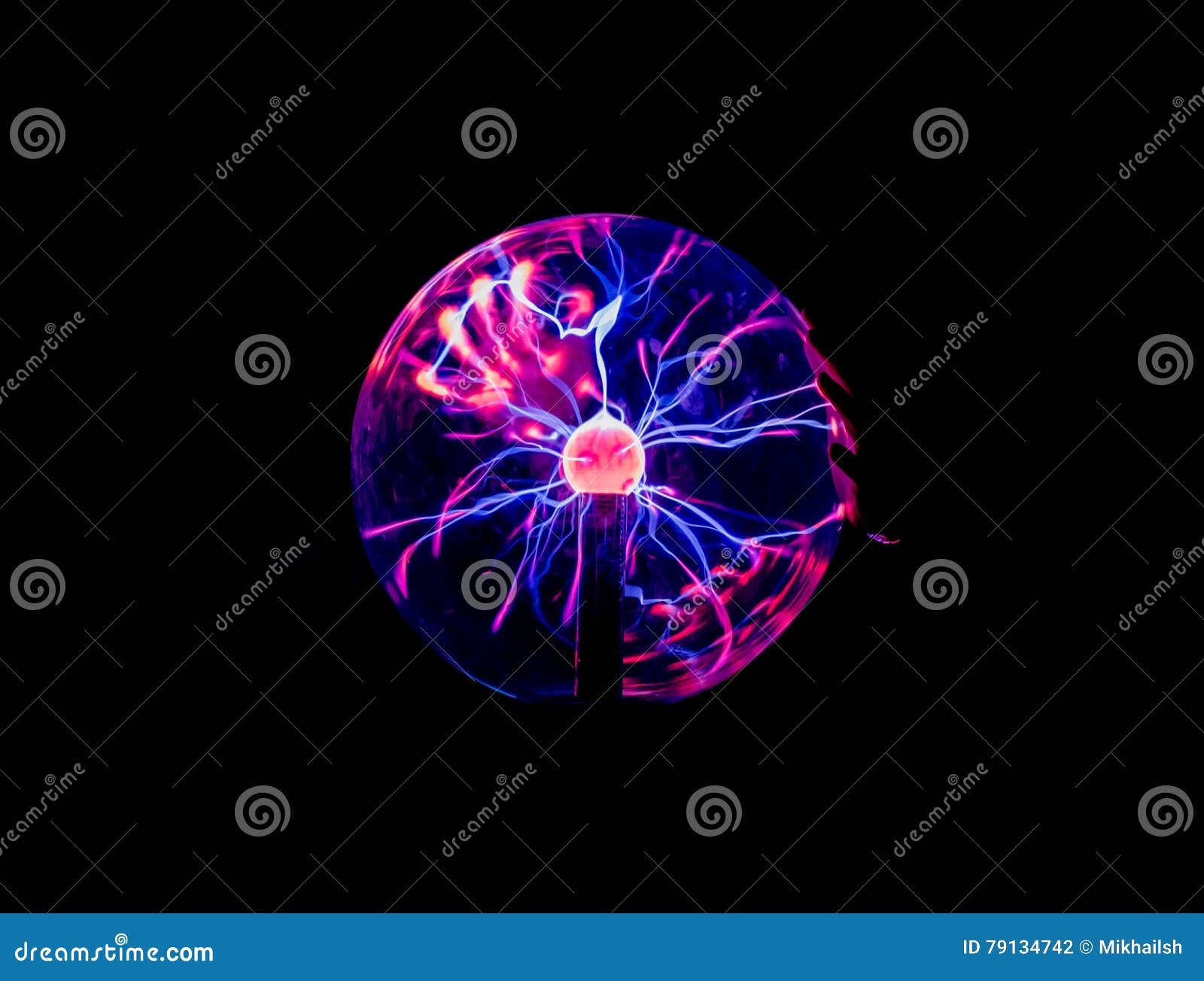 Experiments with Electrostatic Plasma Sphere in the Dark Stock Photo ...