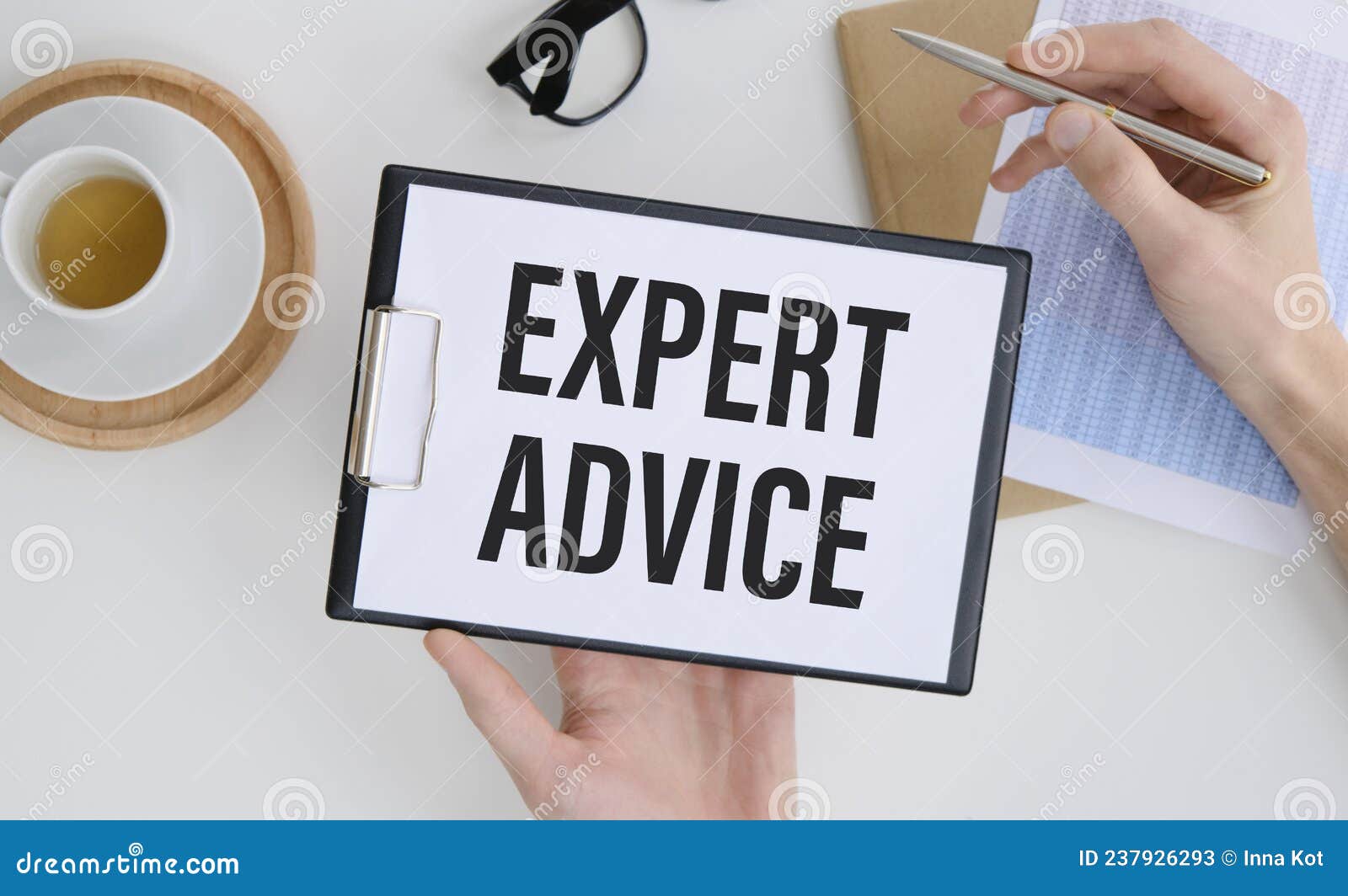 EXPERT ADVICE, Message on the Card Shown Stock Image - Image of ...