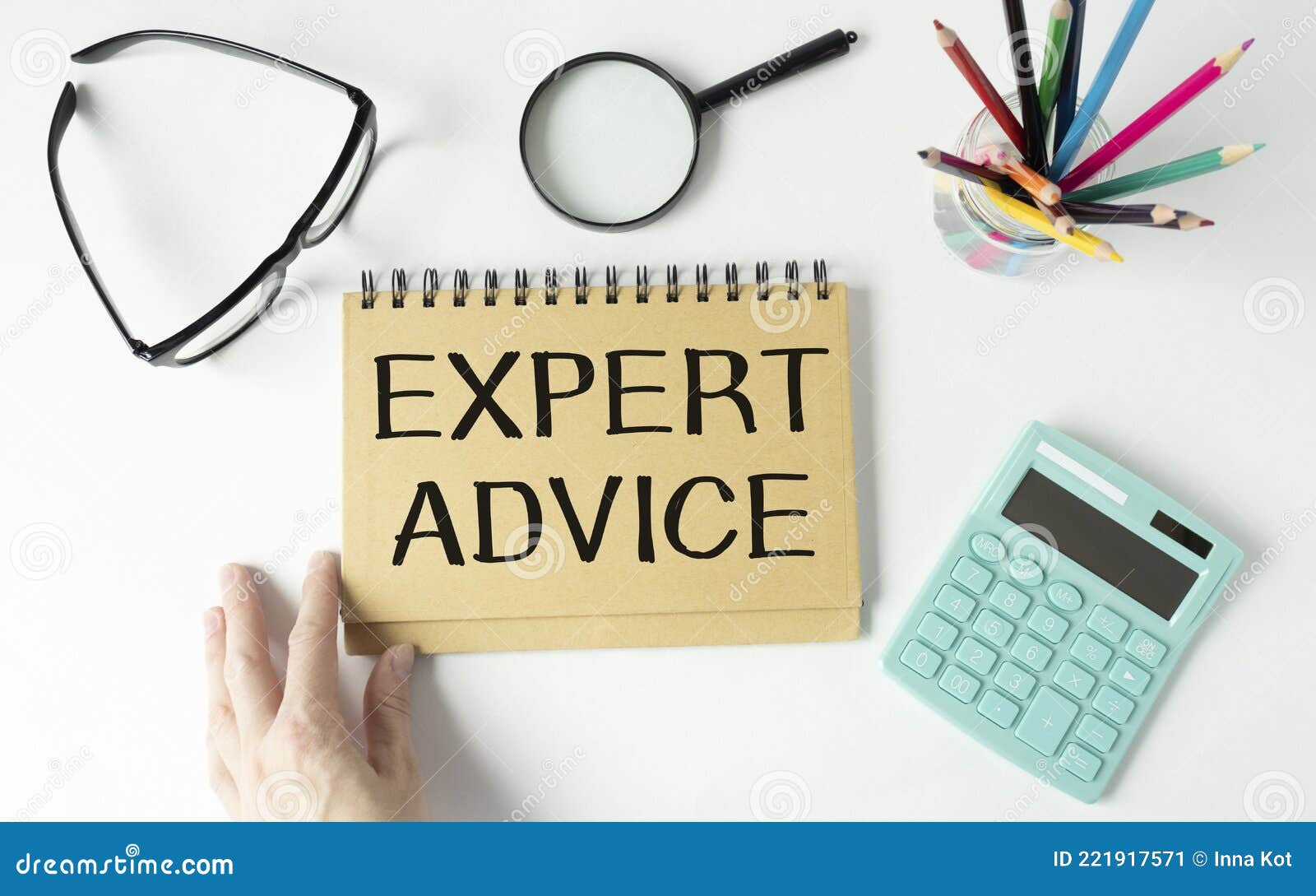 EXPERT ADVICE, Message on the Card Shown Stock Image - Image of guide ...
