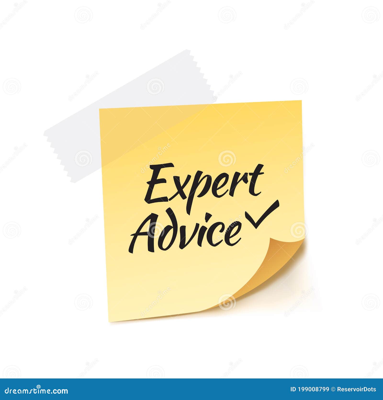 Expert Advice Stick Note Vector Illustration Stock Vector ...