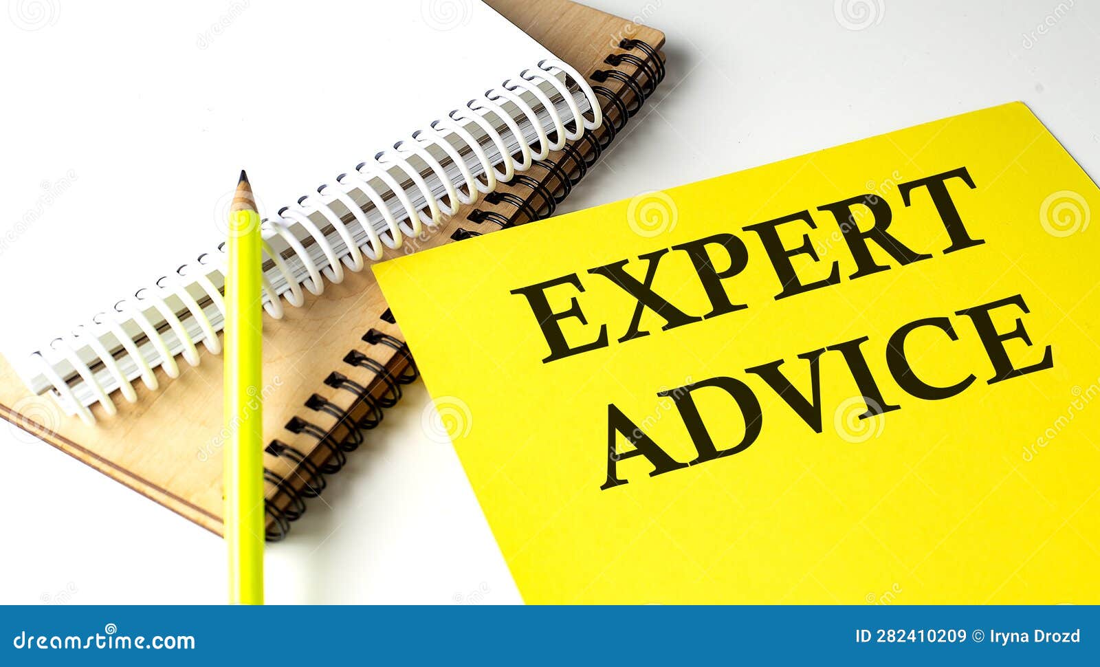 EXPERT ADVICE Text Written on a Yellow Paper with Notebook Stock Image ...