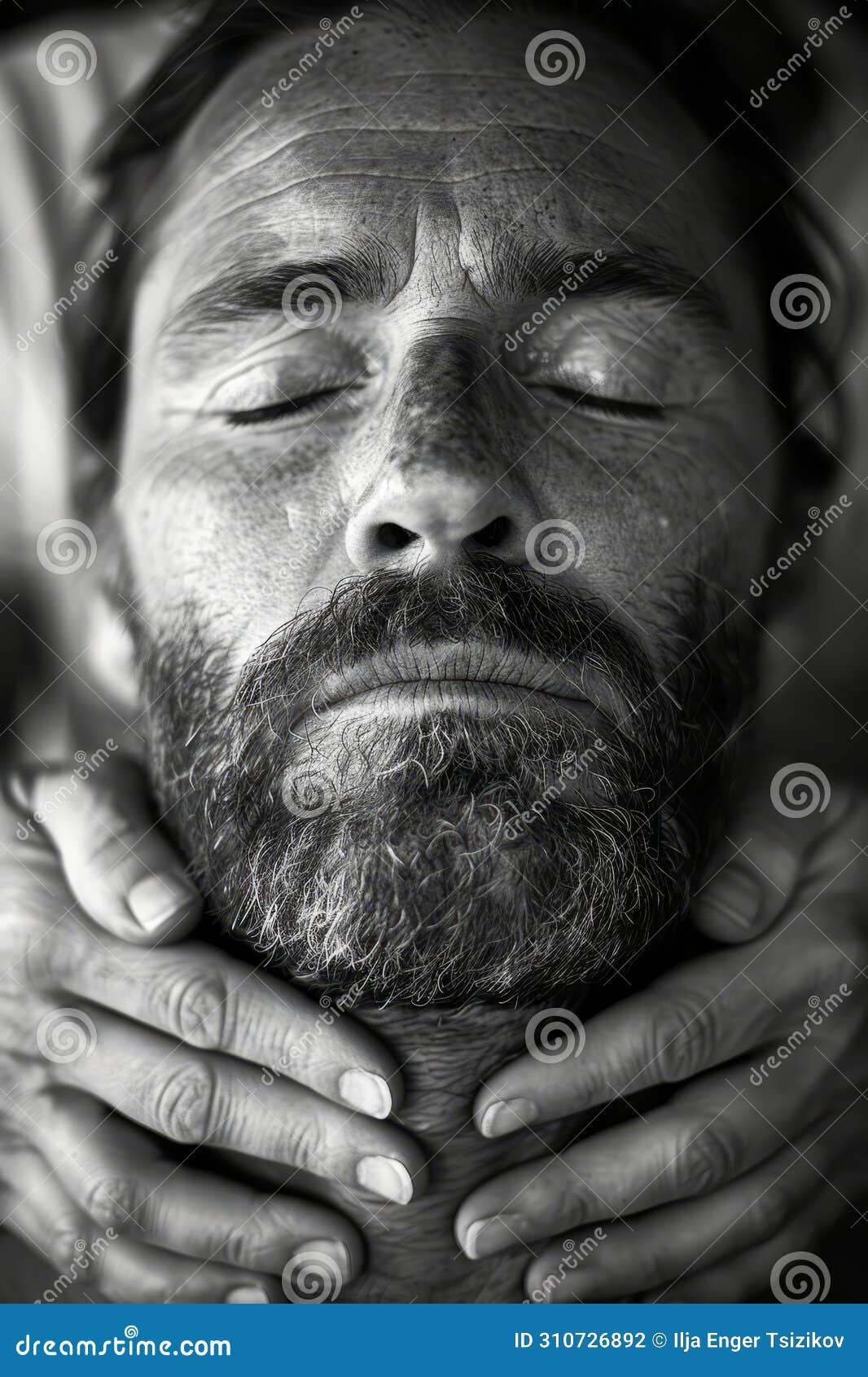 Expert Barber Crafting Sharp Beard Line in Stylish Monochrome Shop with ...