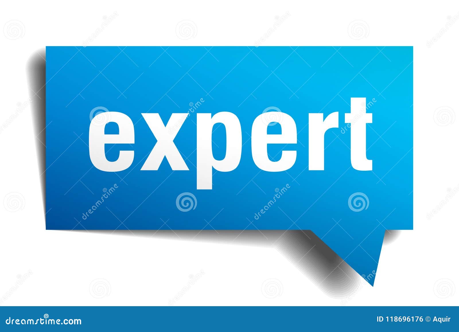 Expert Blue 3d Speech Bubble Stock Vector - Illustration of paper ...