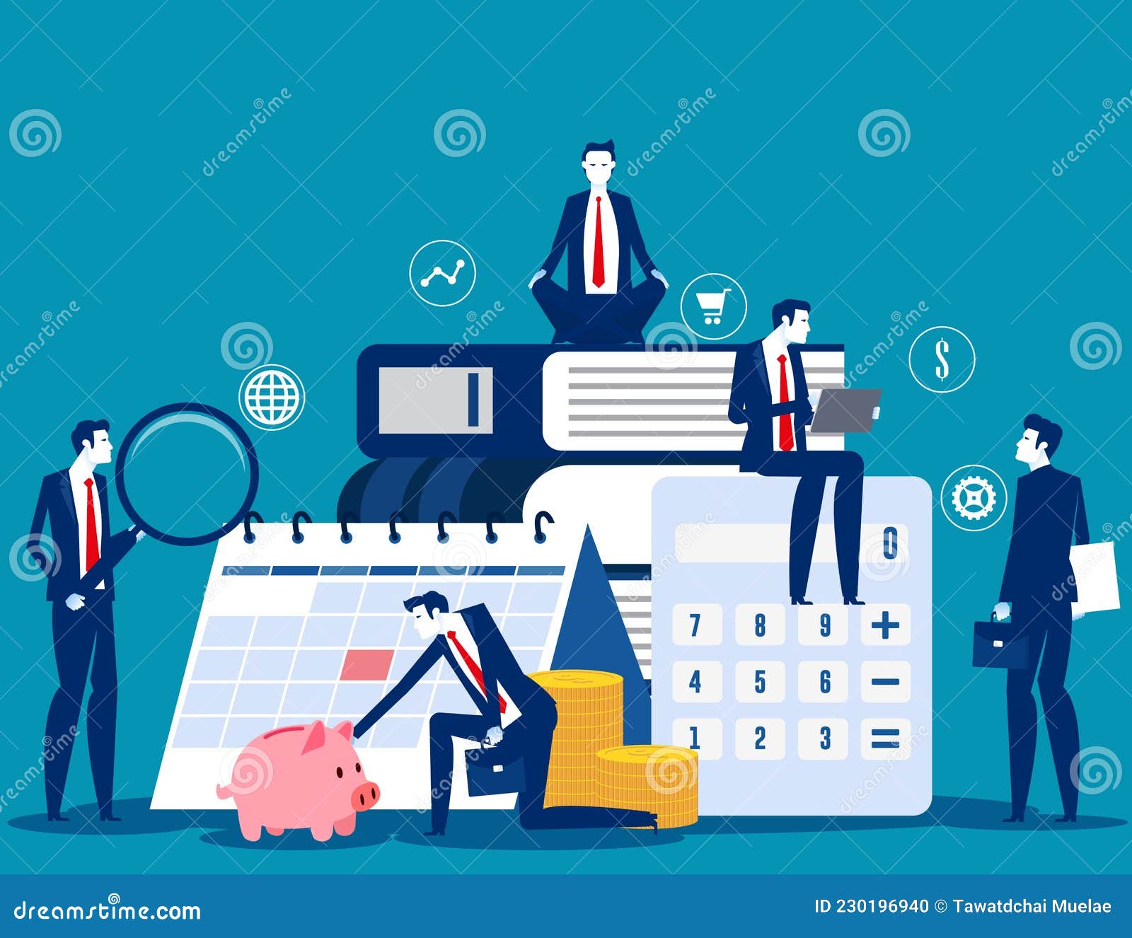 The Expert Business People and Financial Management. Business Vector ...