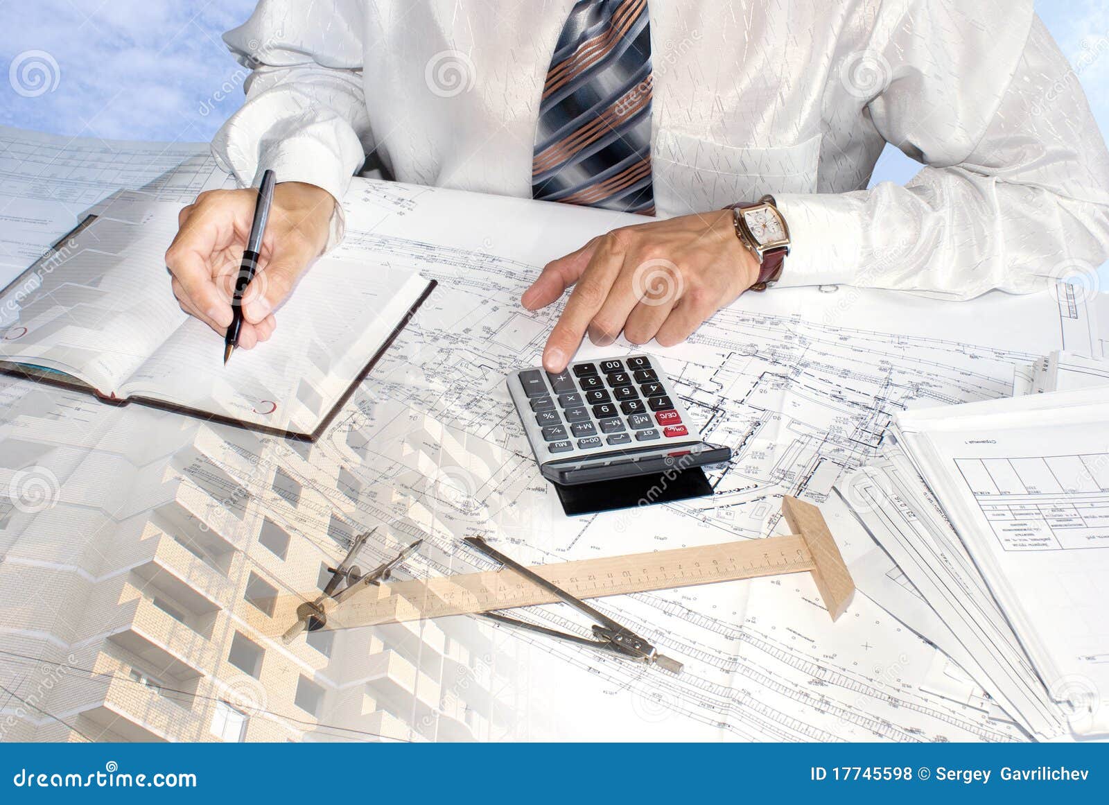 Expert Check of the Engineering Project Stock Photo - Image of designer ...