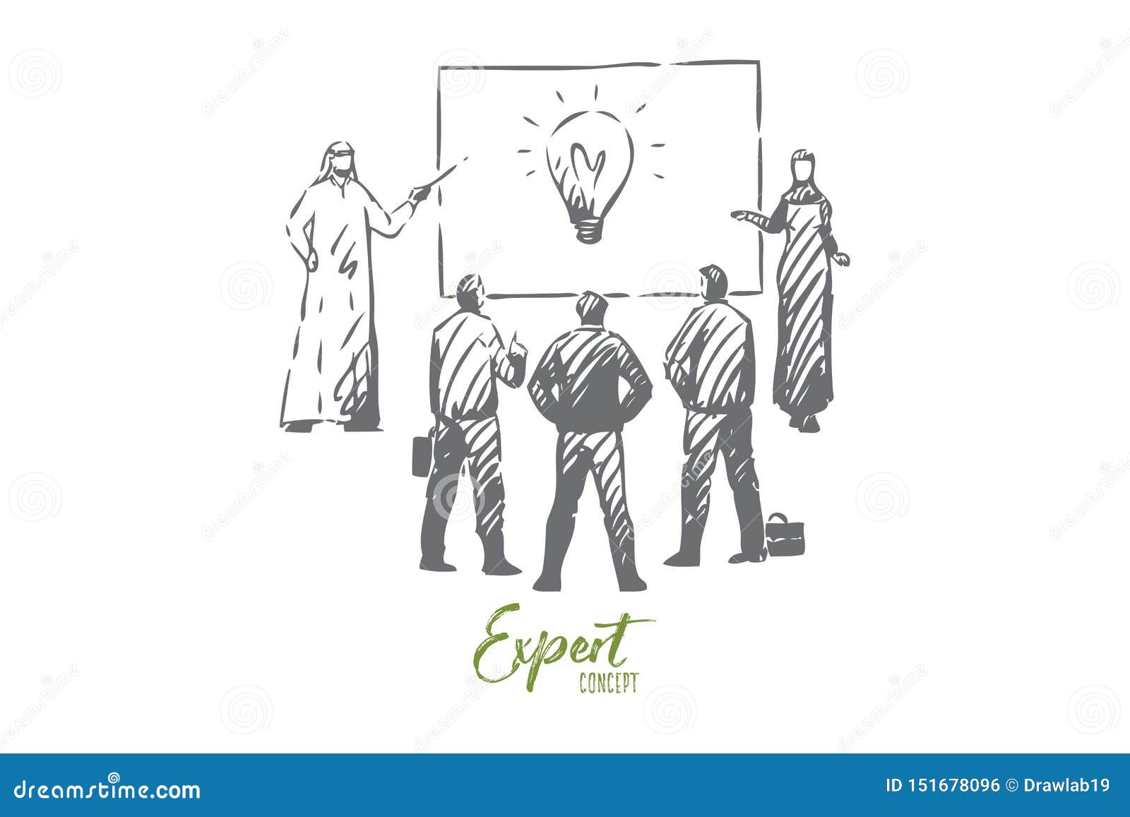 EXPERT. Concept With People, Letters And Icons. Flat Vector ... EXPERT. Concept With People, Letters And Icons. Flat Vector ...
