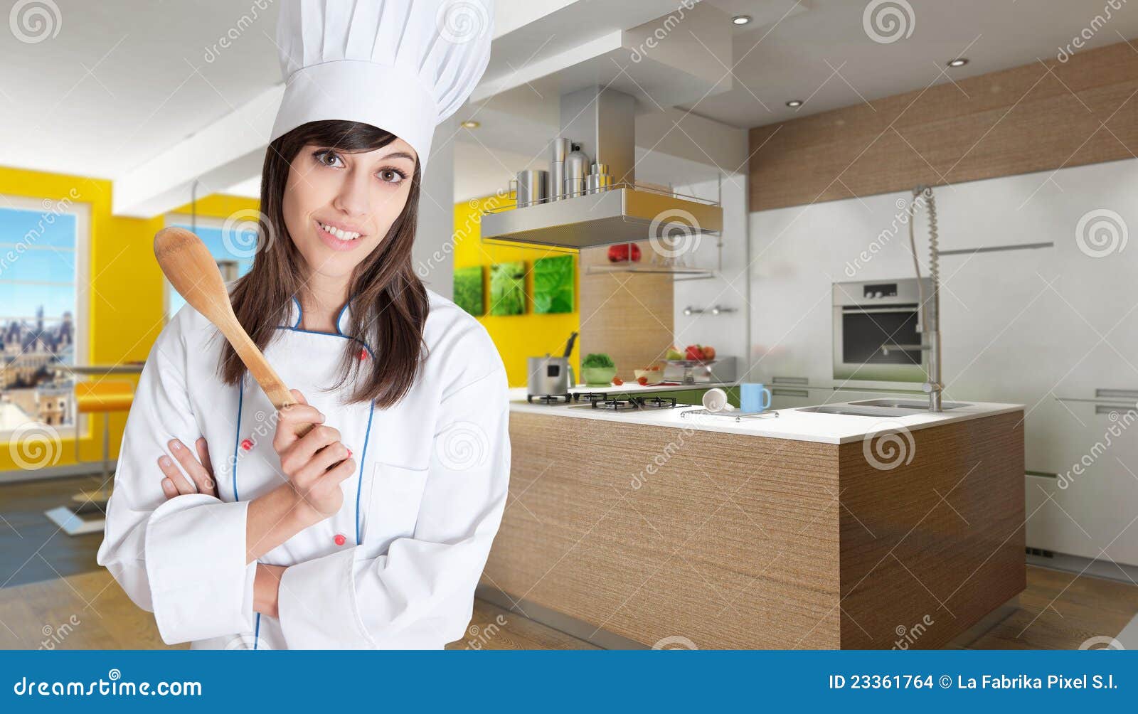 Expert Cook in Beautiful Kitchen Stock Photo - Image of culinary ...