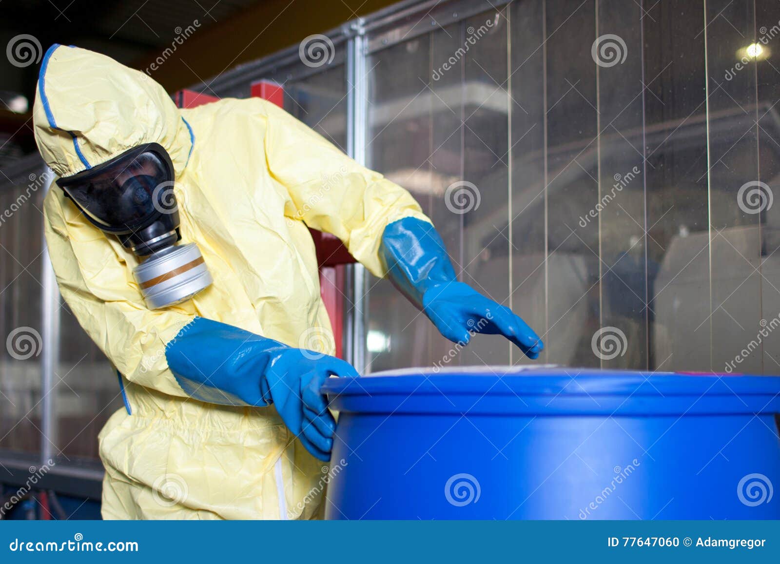 Expert disposing biohazard stock photo. Image of face - 77647060