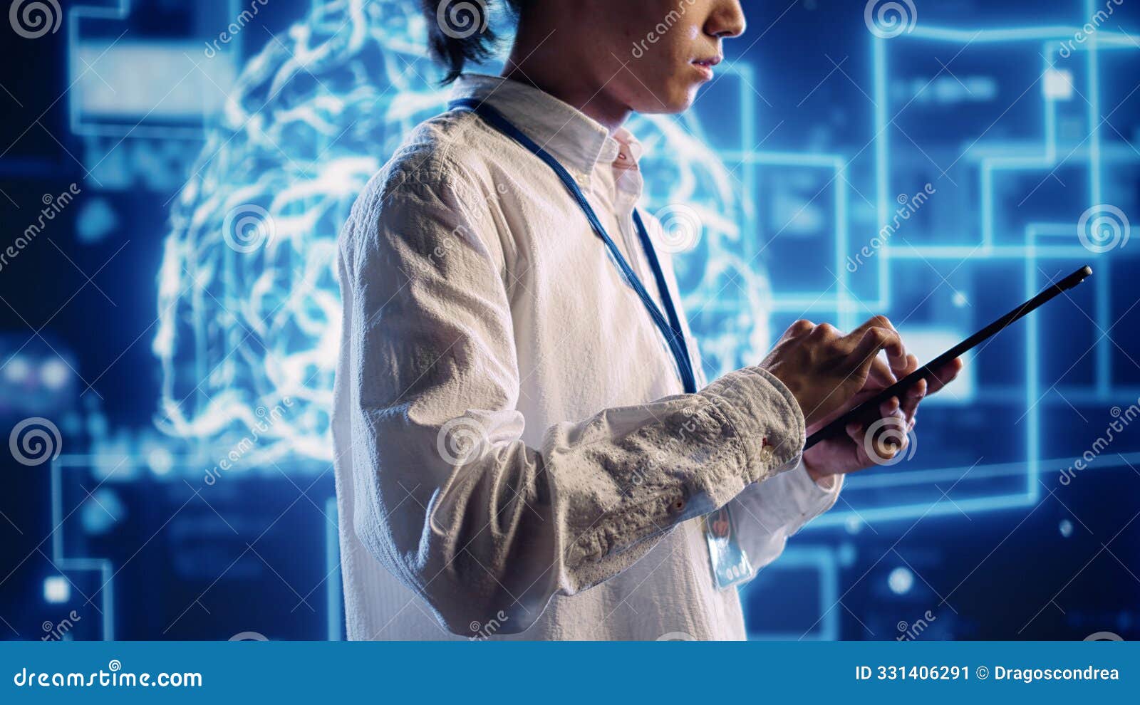 Expert Doing AI Human Brain Simulation Stock Image - Image of programmer, software: 331406291