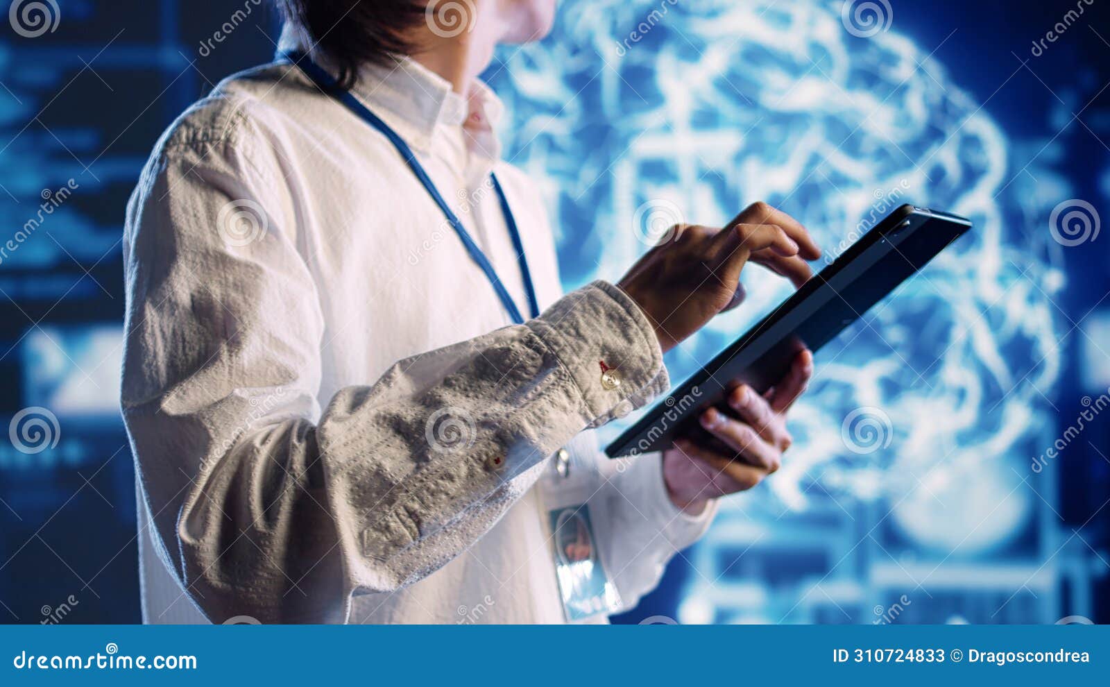 Expert Doing AI Human Brain Simulation Stock Image - Image of code, science: 310724833