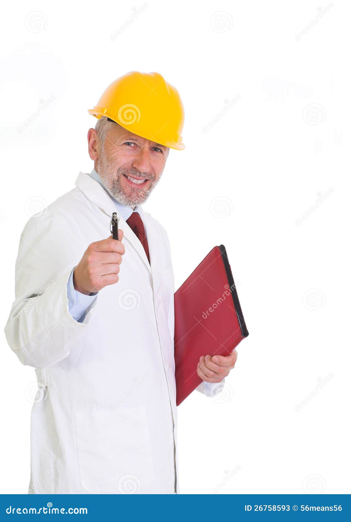 Expert Engineer in Yellow Helmet Stock Image - Image of caucasian ...