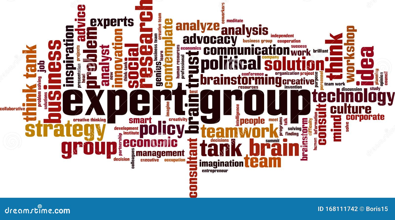 Expert group word cloud stock vector. Illustration of idea - 168111742